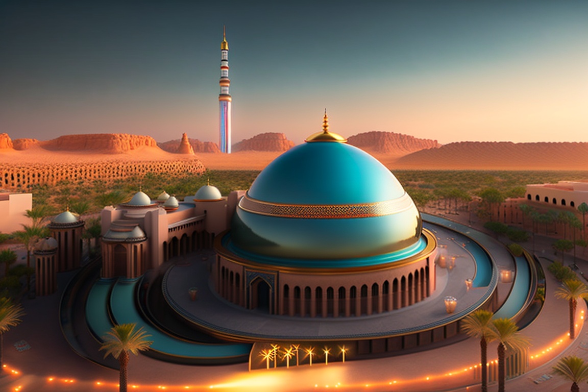 Lexica - Arab, future city, Muslim, 8k, cinematic, hyper realistic