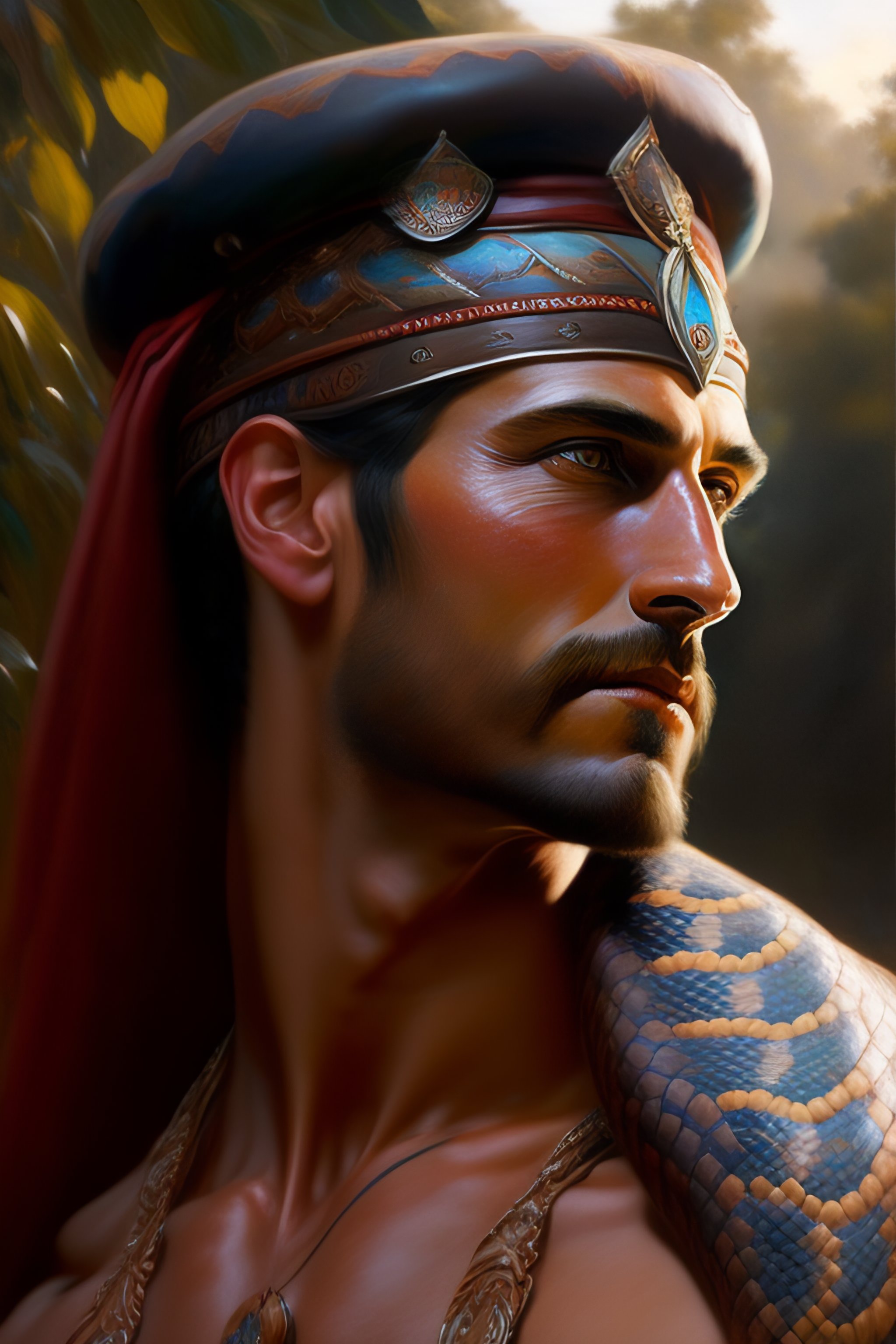 Lexica - Detailed paint of giant snake, full body, highly detailed ...