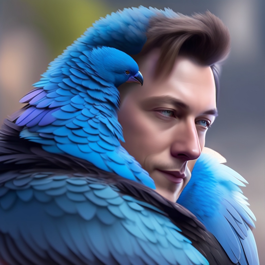 Lexica - Draw me a realistic picture of Elon Musk with the Twitter bird ...