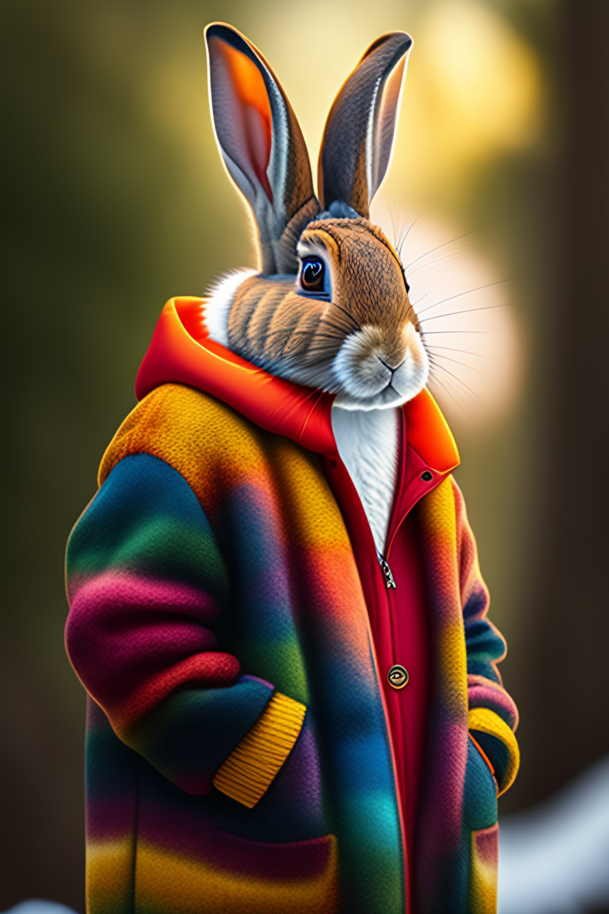 Lexica - A rabbit in a Colombia coat