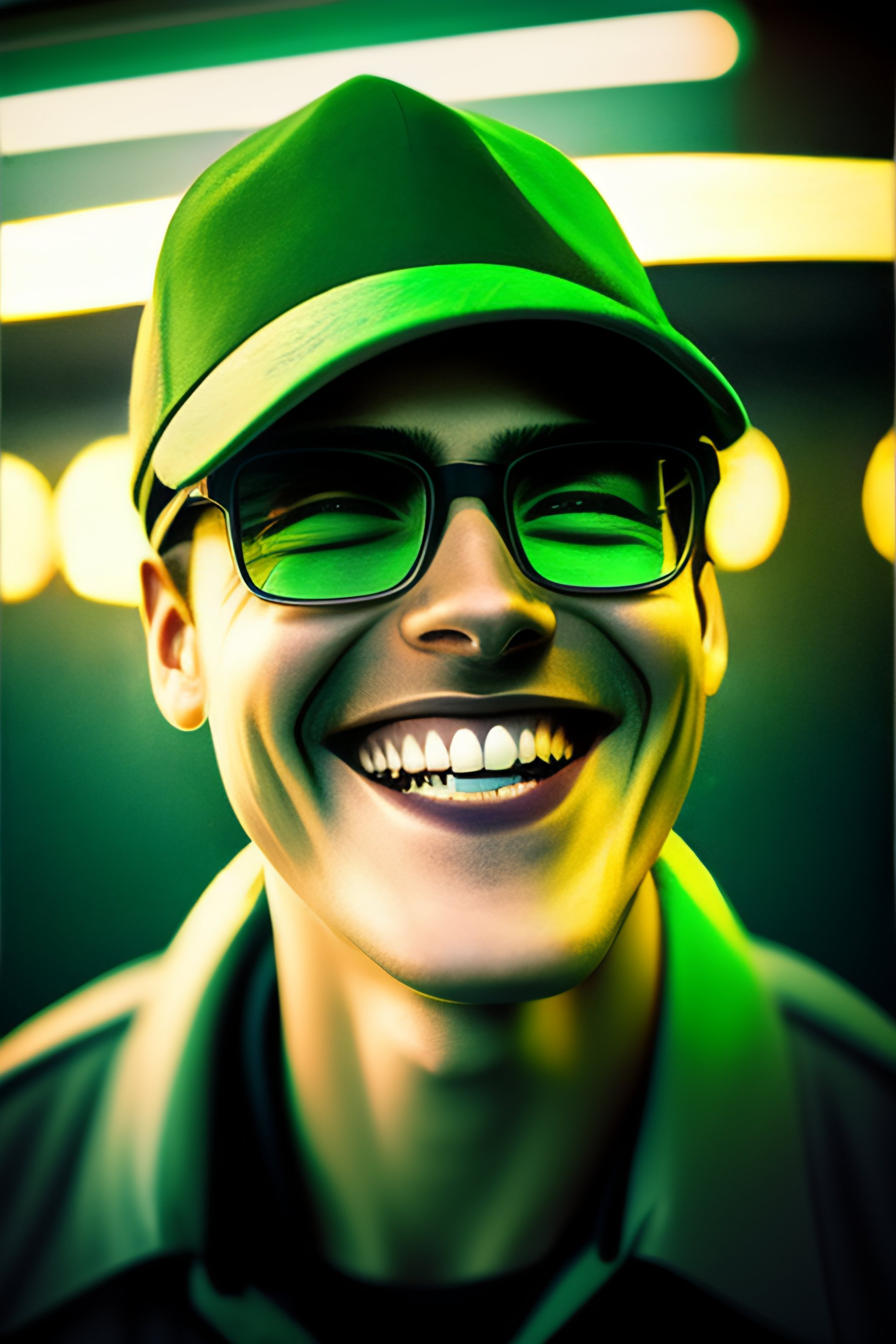 Lexica - 1984 pulp sci fi portrait of a nerd man with bad yellow oozing ...