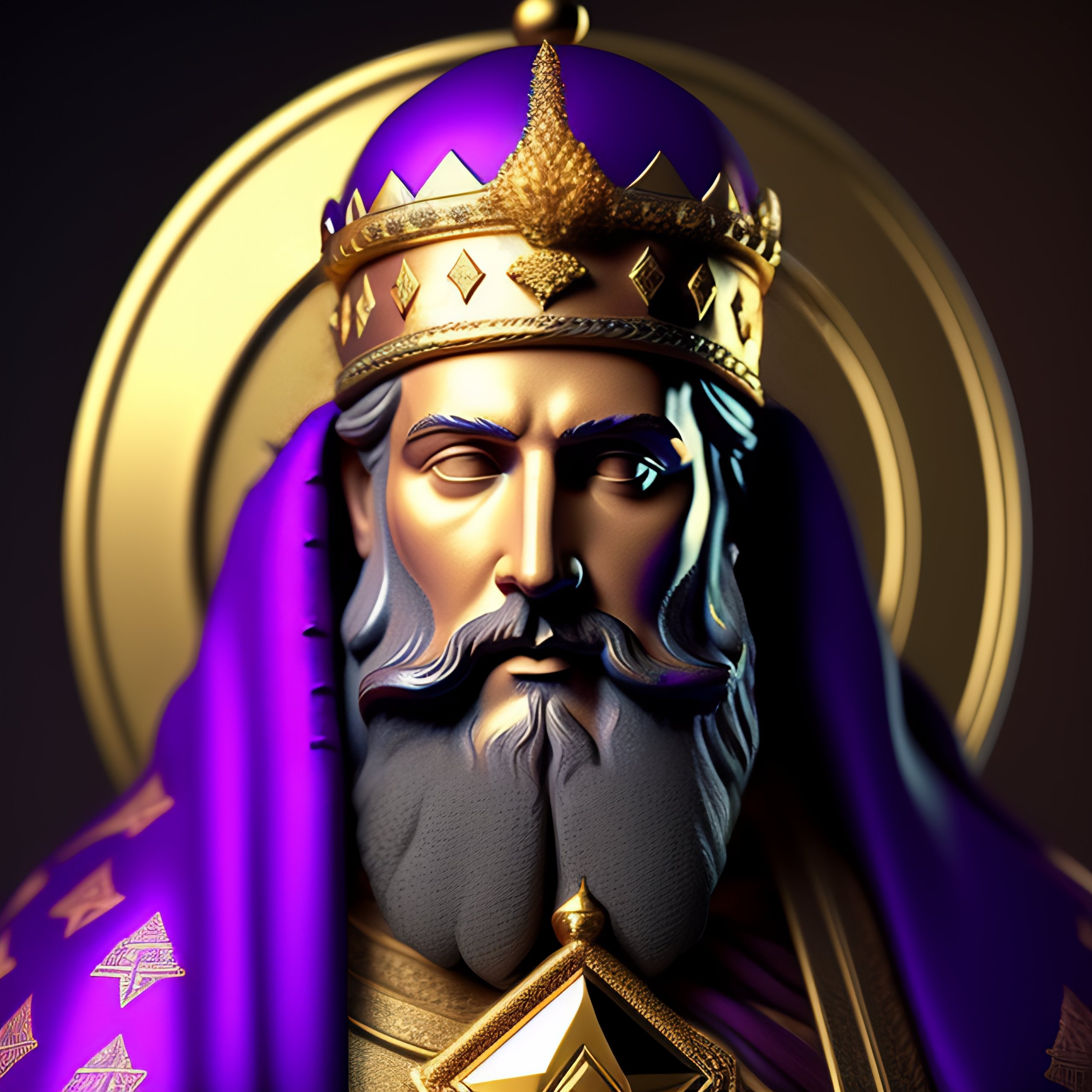 Lexica - Jewish ancient King, wearing a purple robe and a golden crown ...