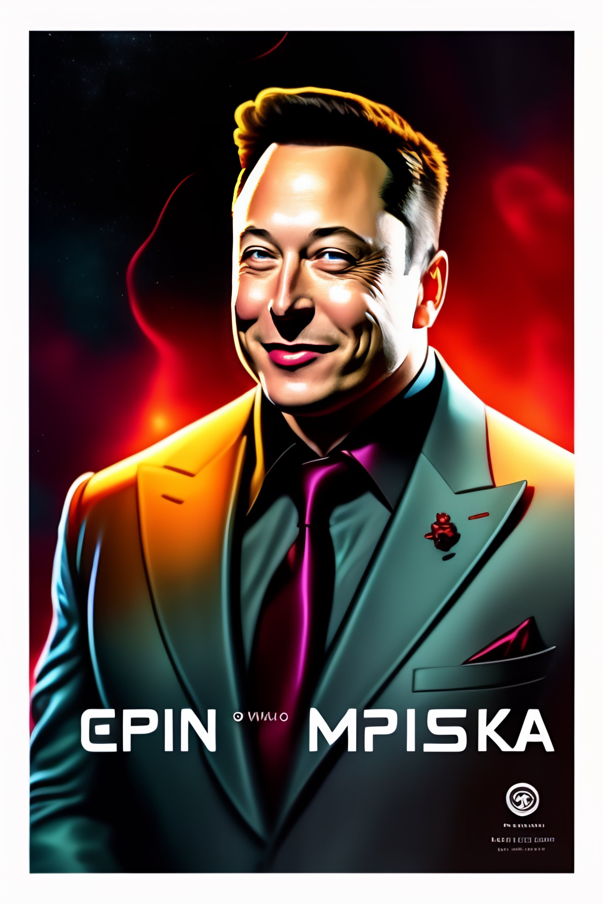 Lexica - Elon musk as a cartoon villain