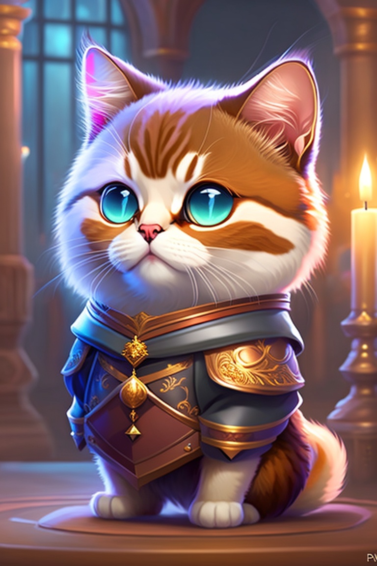 Lexica - Cute cat rich nobleman aristocrat, D&D, 3d liquid detailing fluid acrylic concept art ...