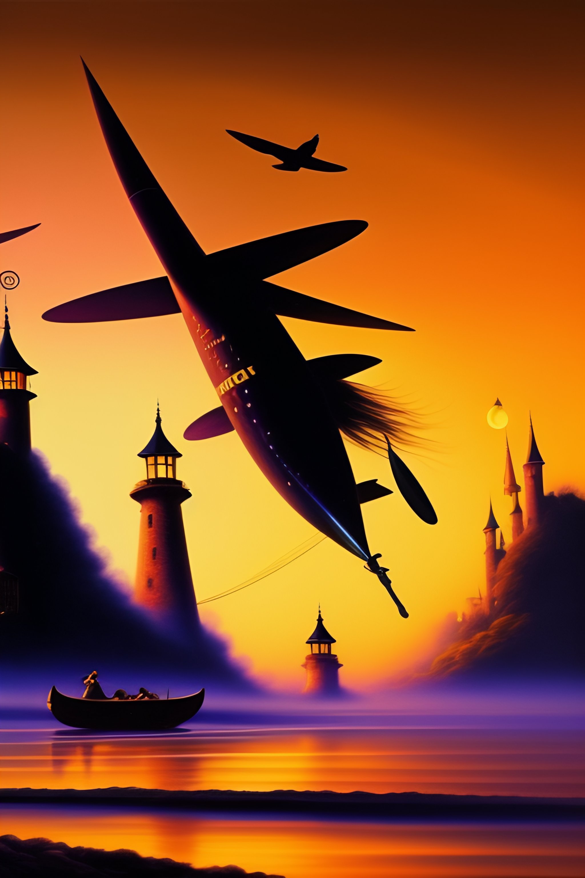 Lexica - The three witches flying on broomsticks