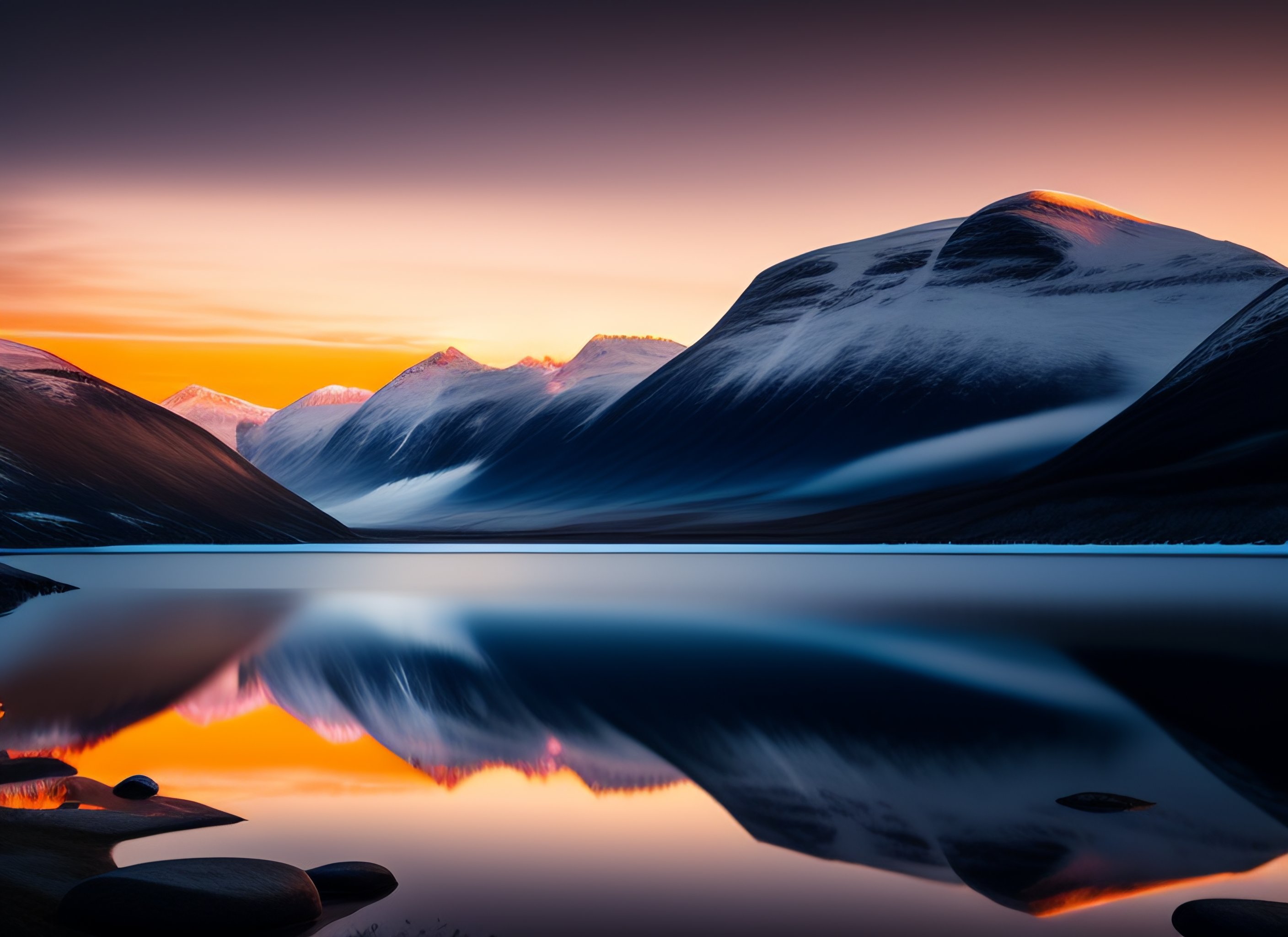 Lexica - A beautiful Norway landscape with water, mountains ...