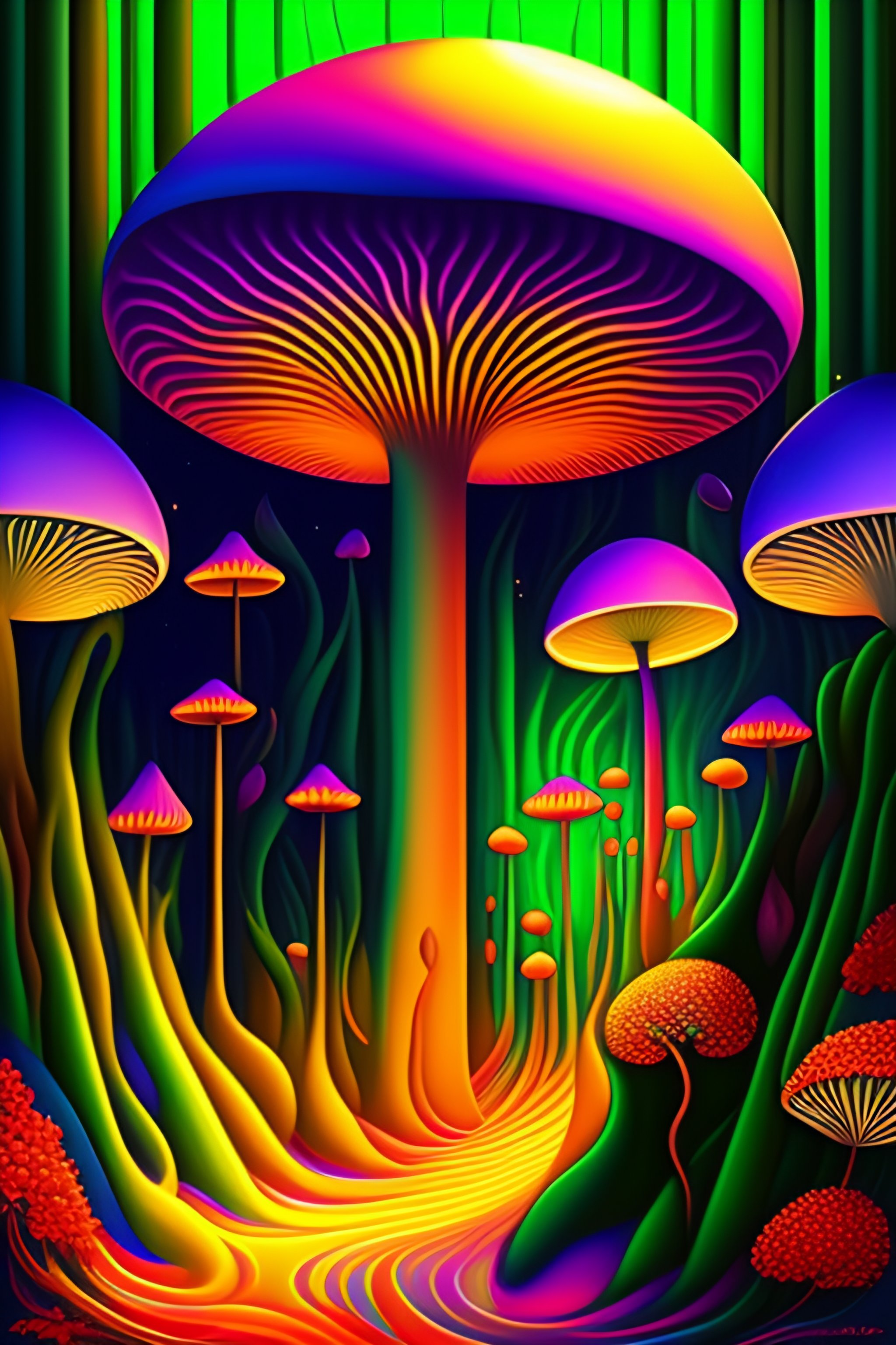 Trippy Mushroom Forest