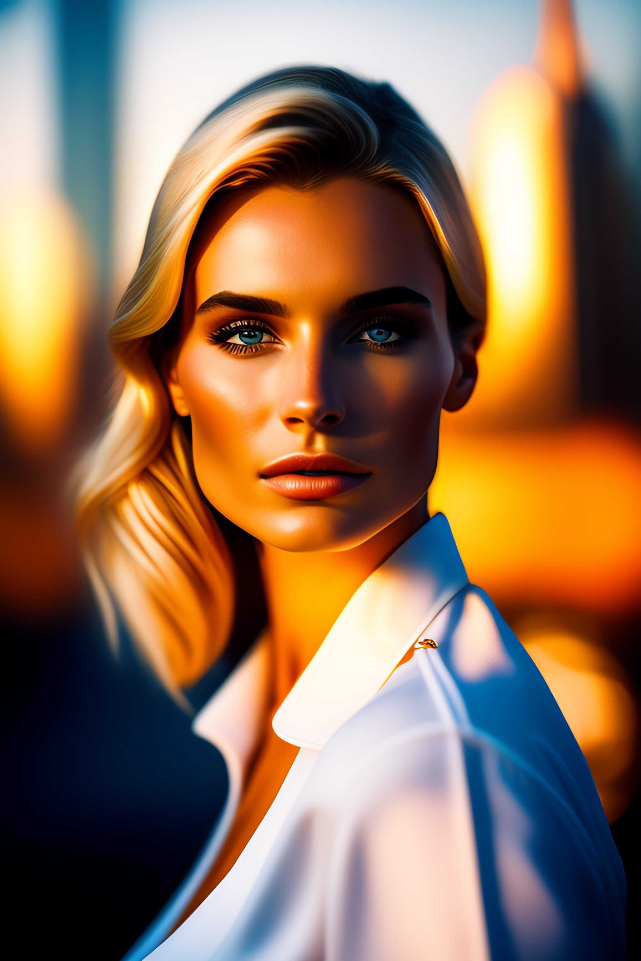 Lexica - A highly detailed cinematic headshot photograph of a beautiful ...