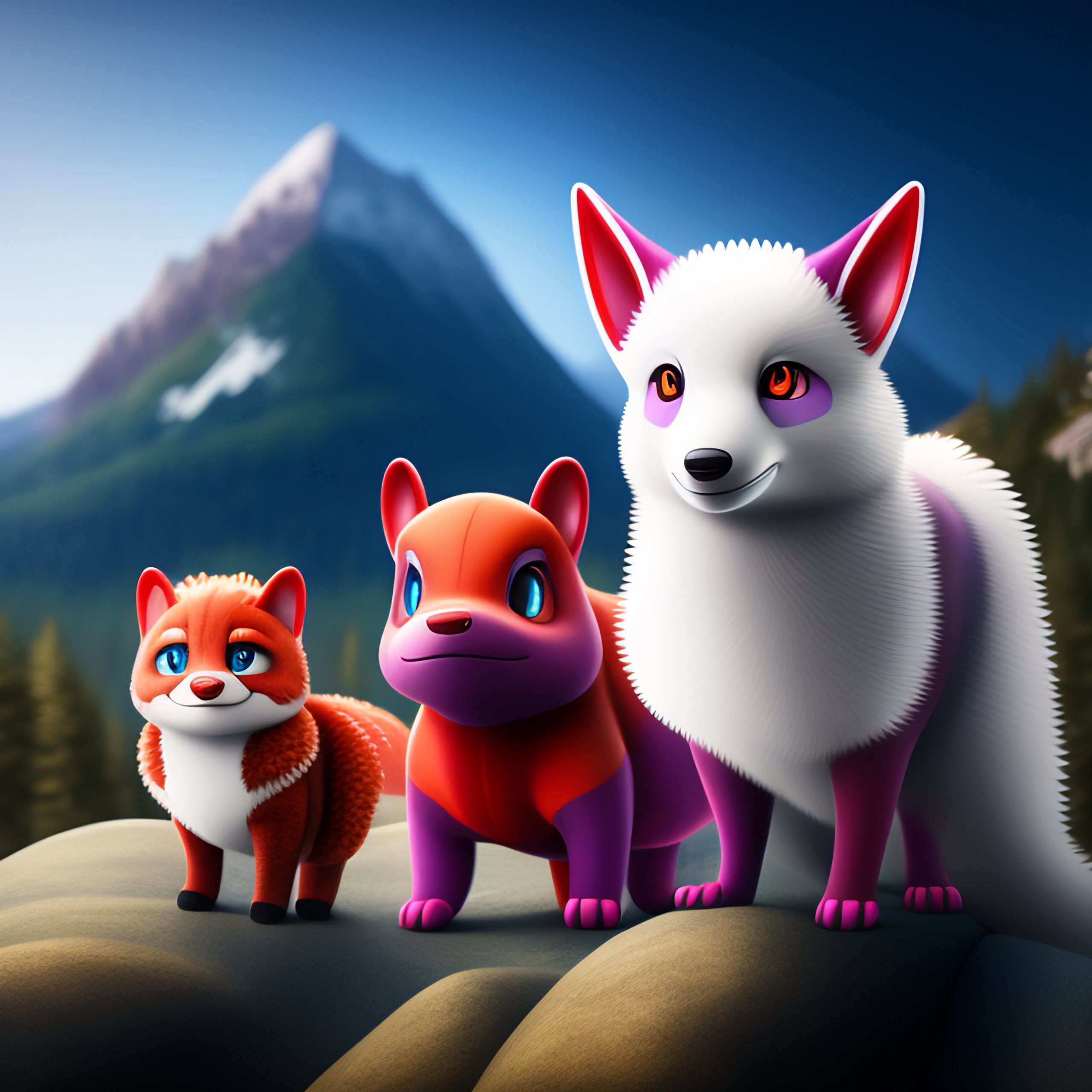 Lexica - Pokemon in the mountain photo, 4k hd photo, sharp photo ...