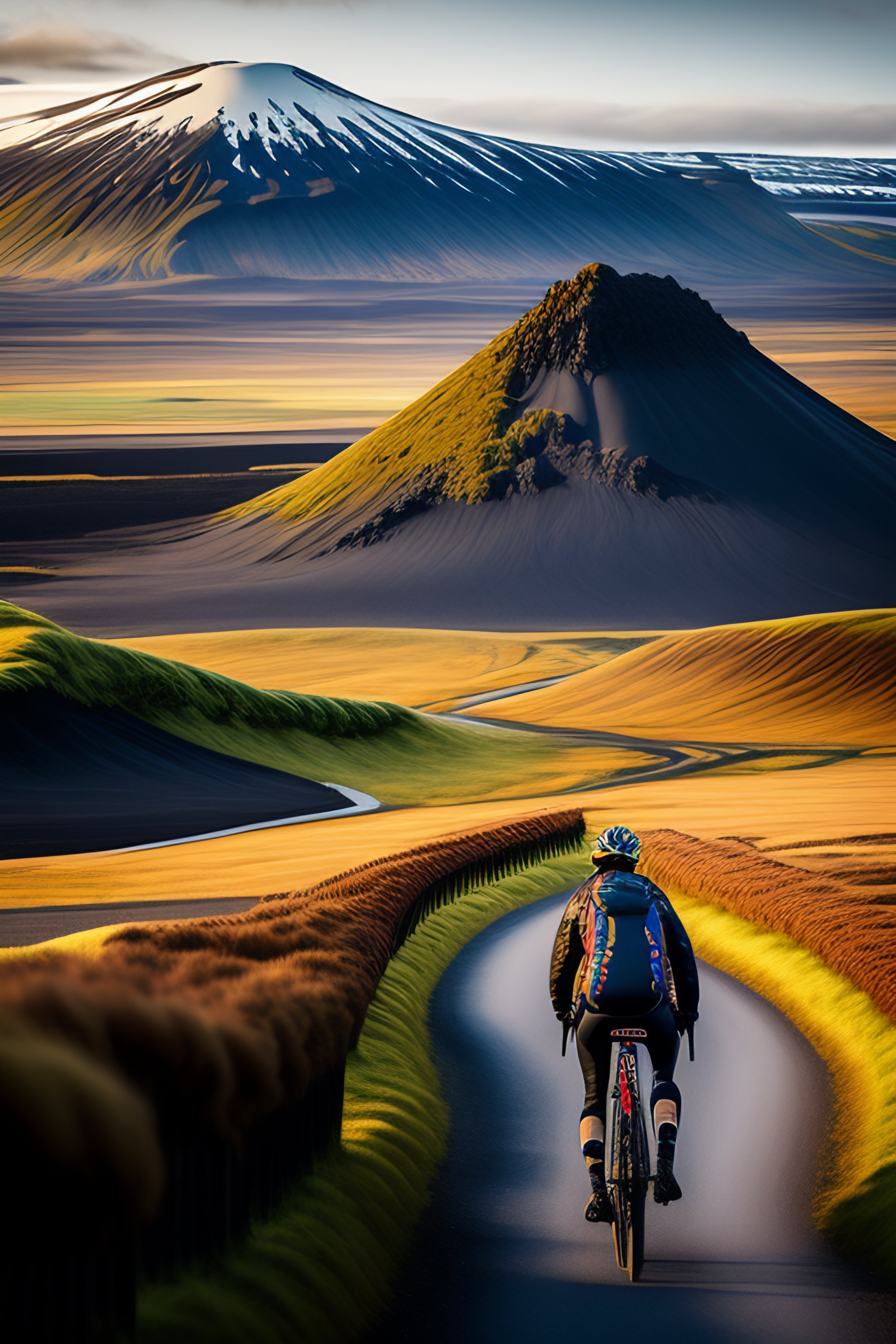 Lexica - Landscape bike packer icelandic volcano