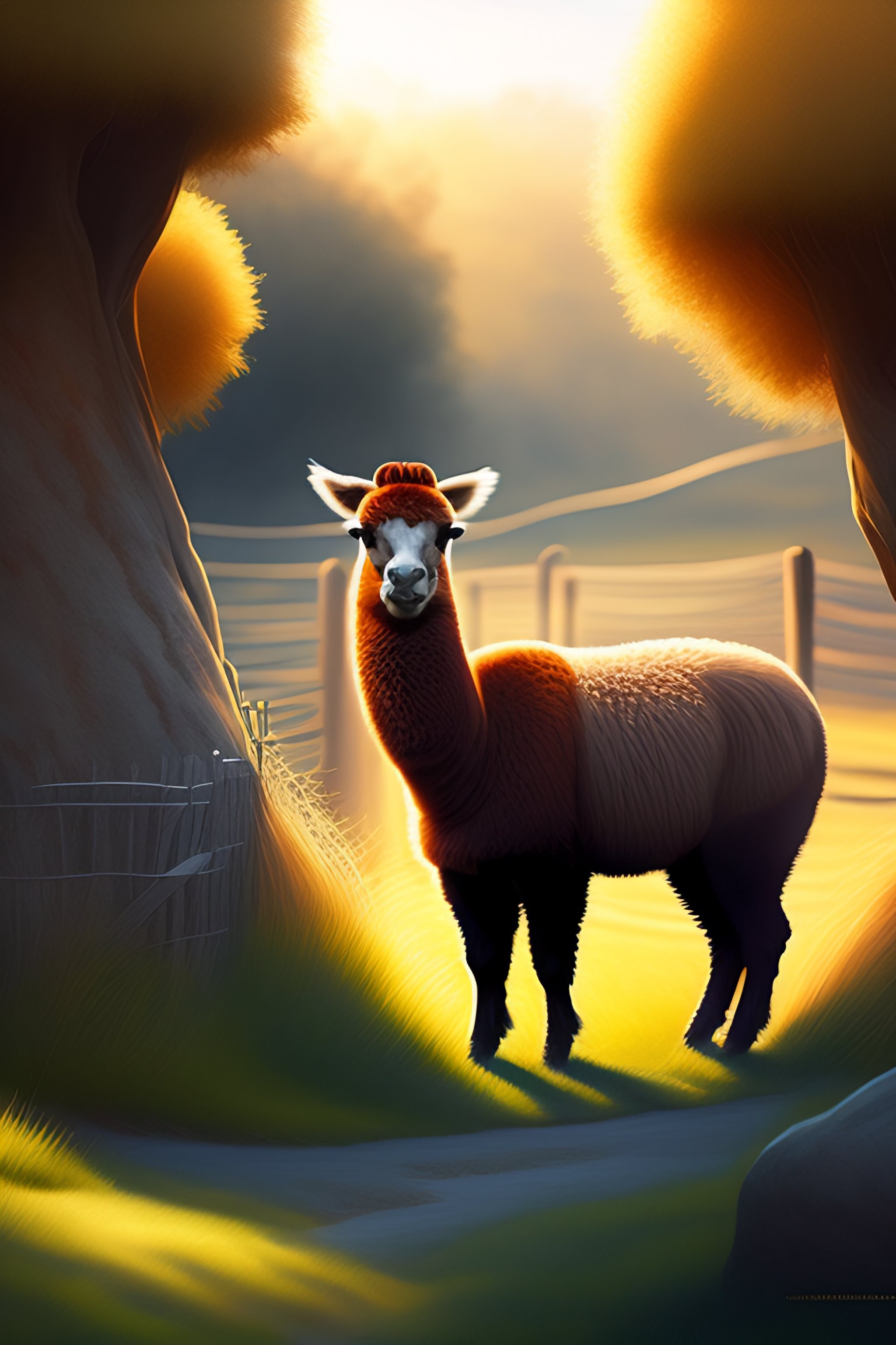 Lexica - Alpacas filling the screen, by disney concept artists, blunt ...