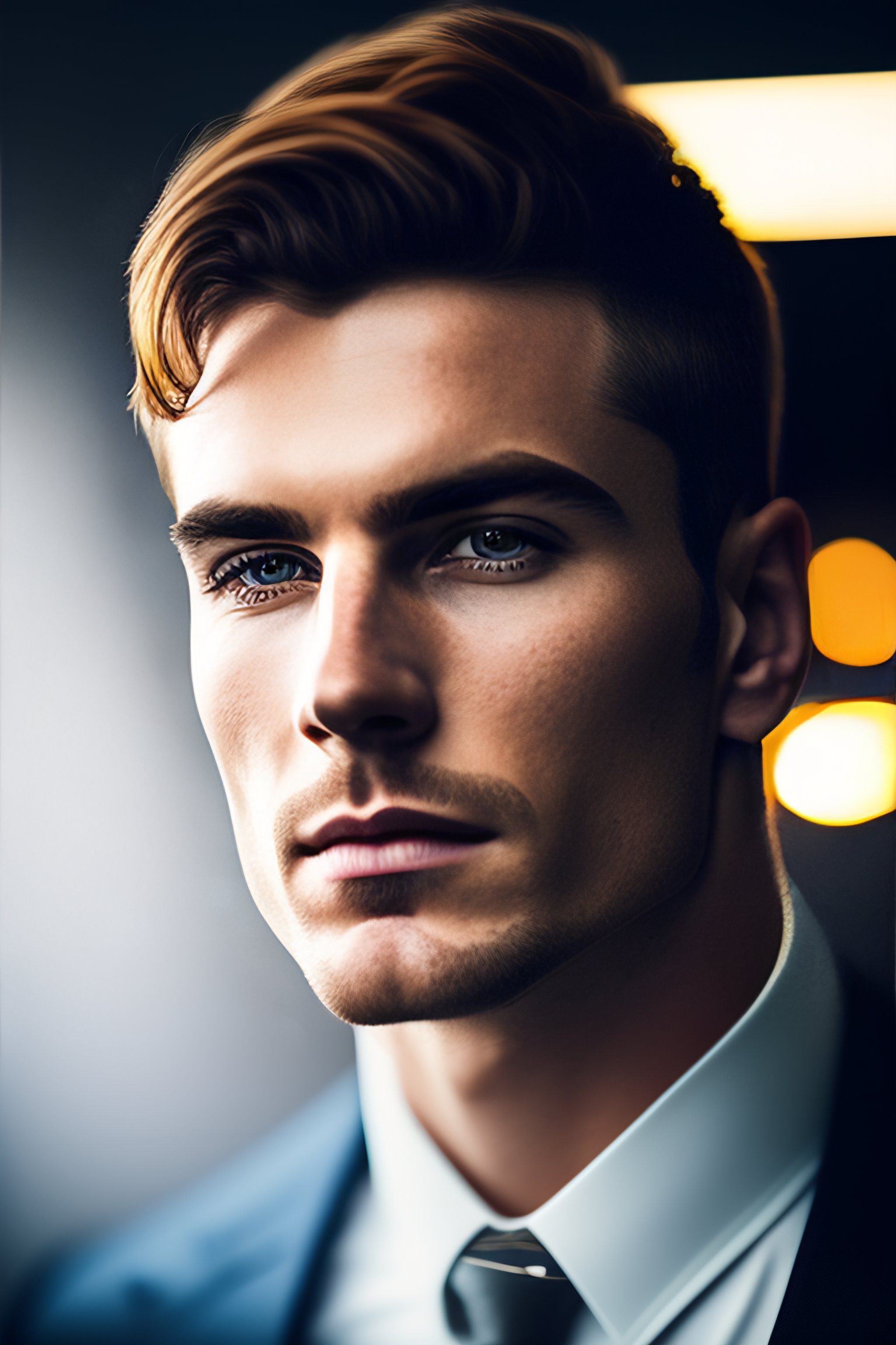 Lexica - Professional portrait photograph of a manager in the light ...