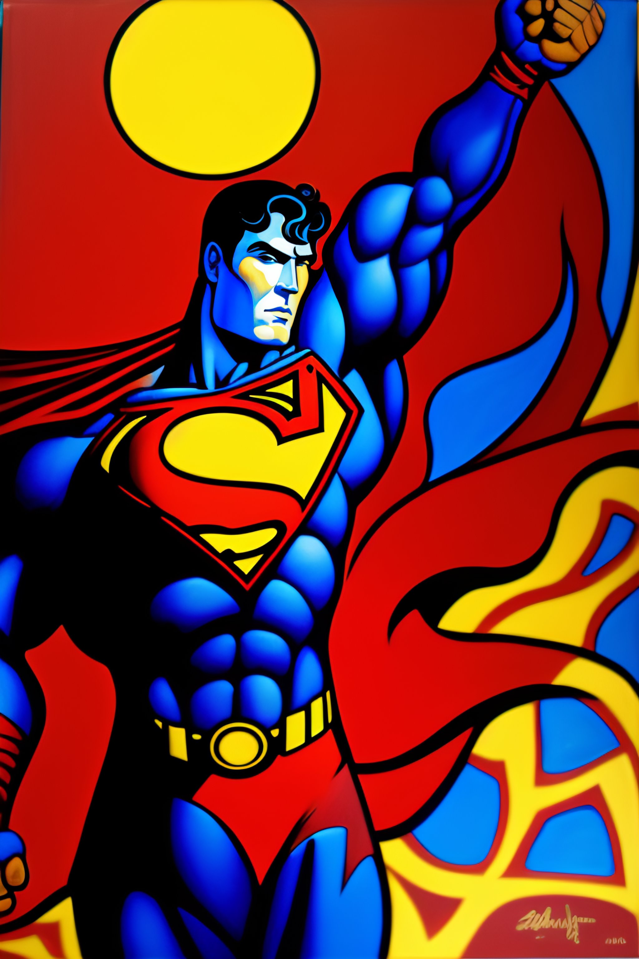 Lexica - Superman art by Pablo picasso