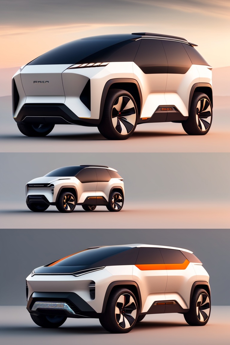 Lexica - Product shot of futuristic mass production readily electric ...