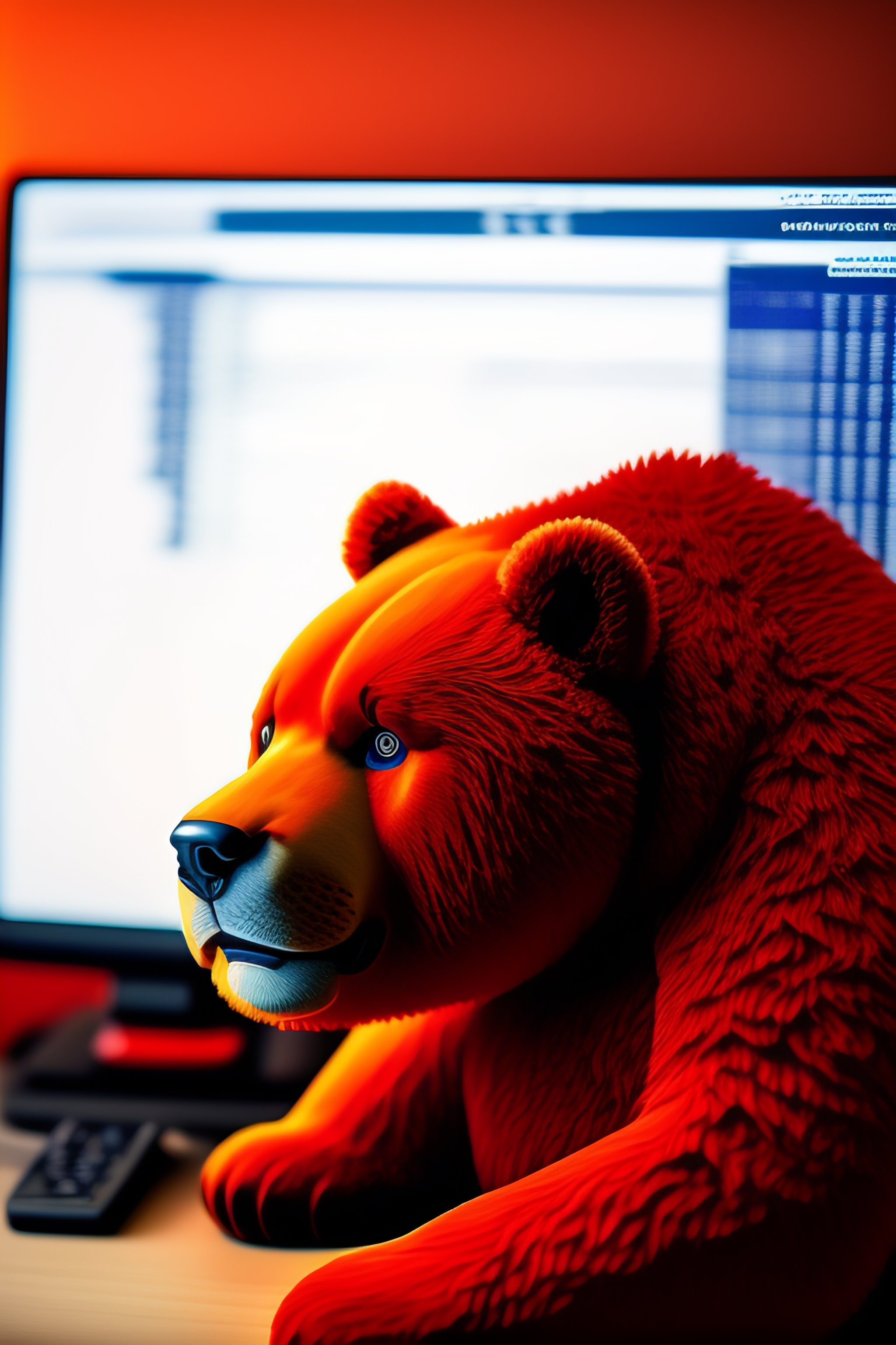 Lexica - Red Bear computer programmer