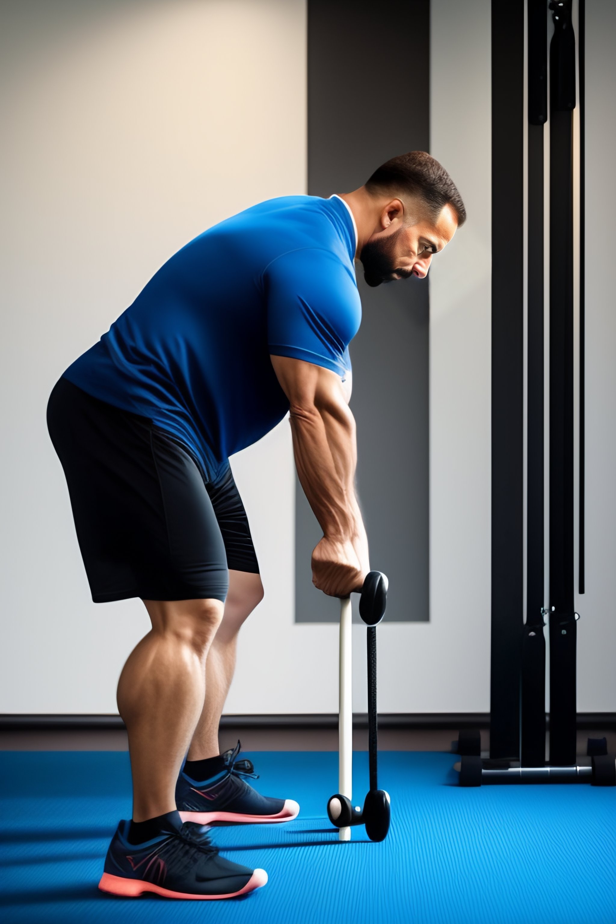 Lexica - Man doing Broomstick External Shoulder Rotation Exercise. Man ...
