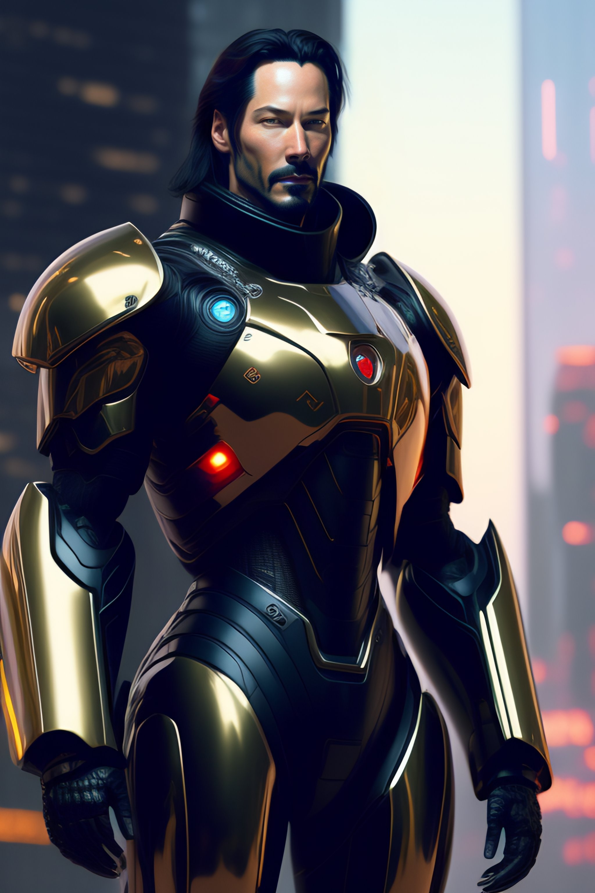 Lexica - A Keanu Reeves, realistic scifi cyberpunk power armor robot ...