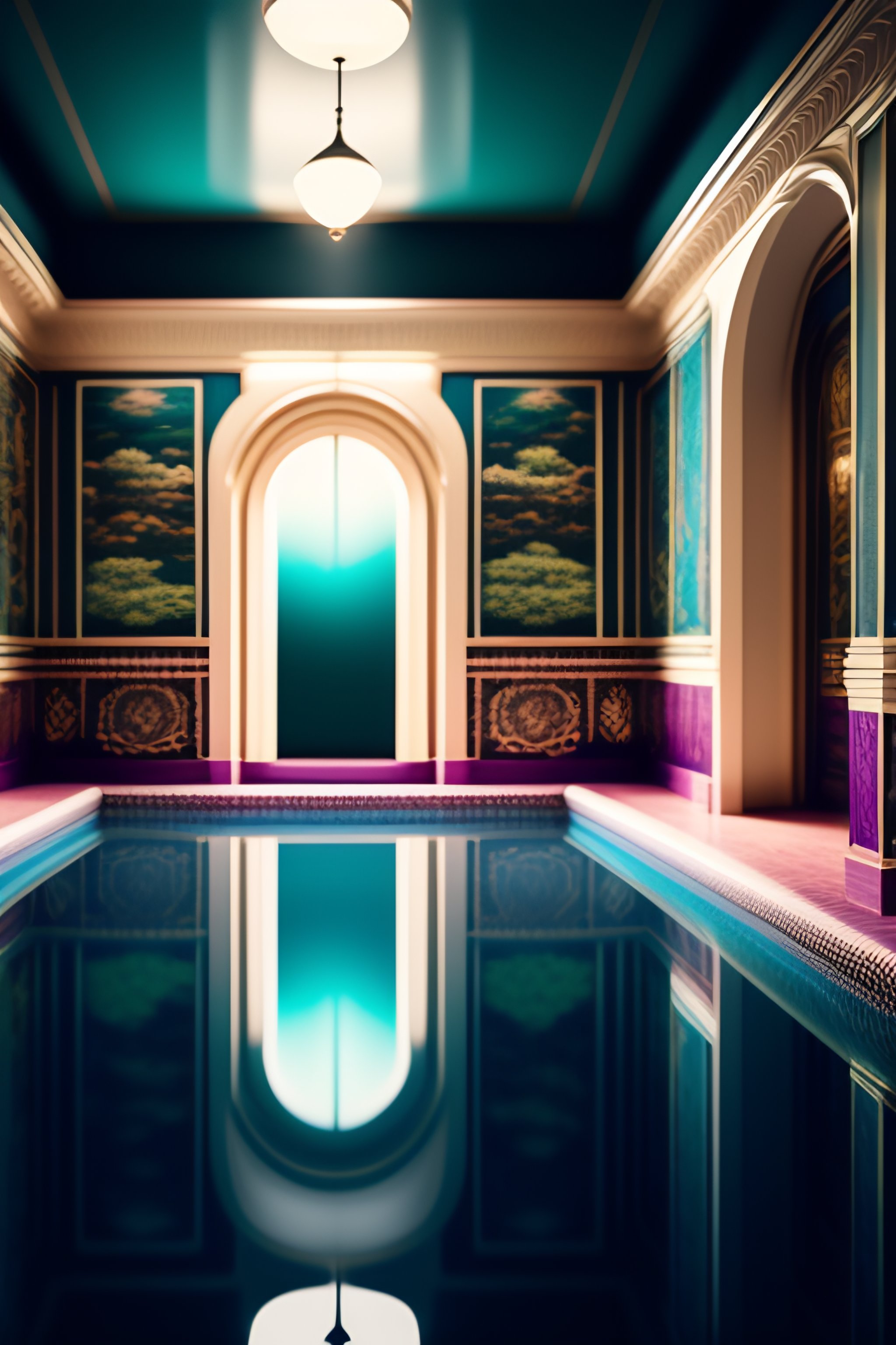 Lexica - Backrooms, poolrooms, cryptid architecture, vaporwave, empty space