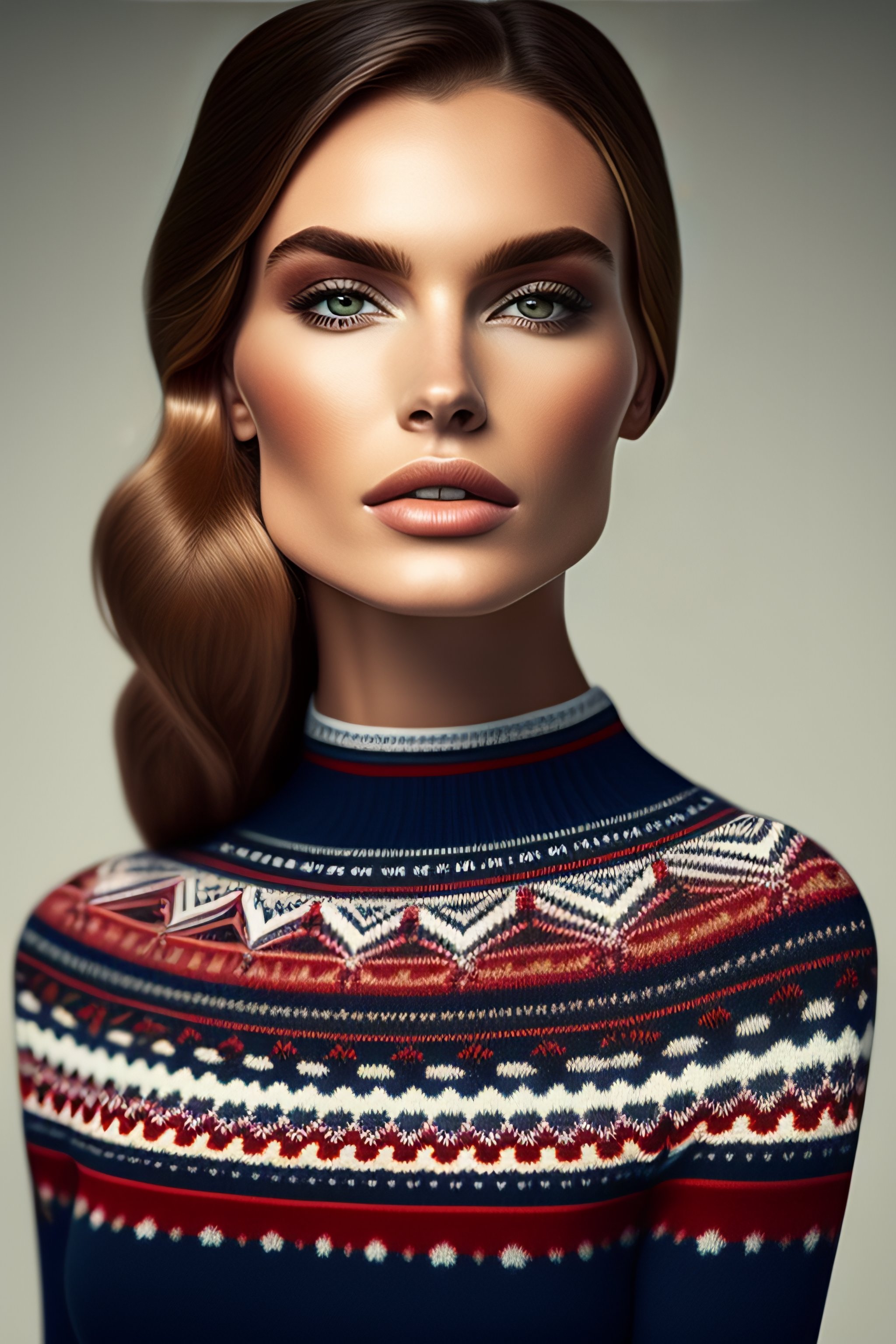 Lexica - Beautiful woman in a Nordic sweater