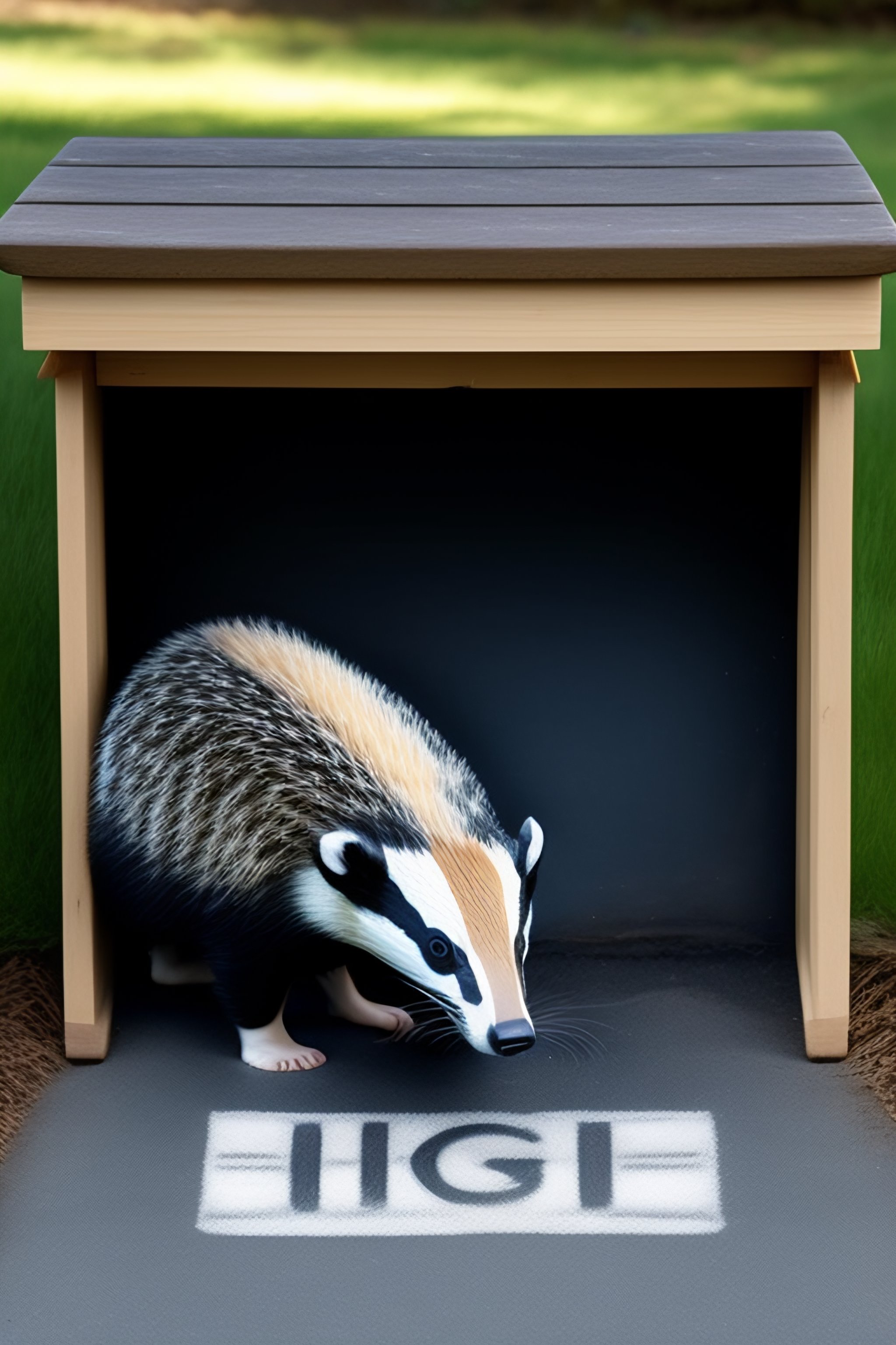 Lexica - Badger writing with chalk