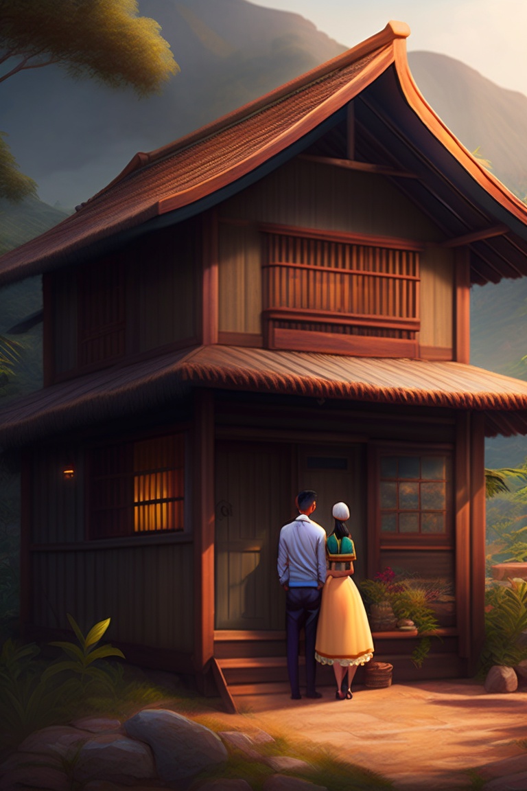 Lexica - A poor maried couple from indonesia live in in a modest house ...