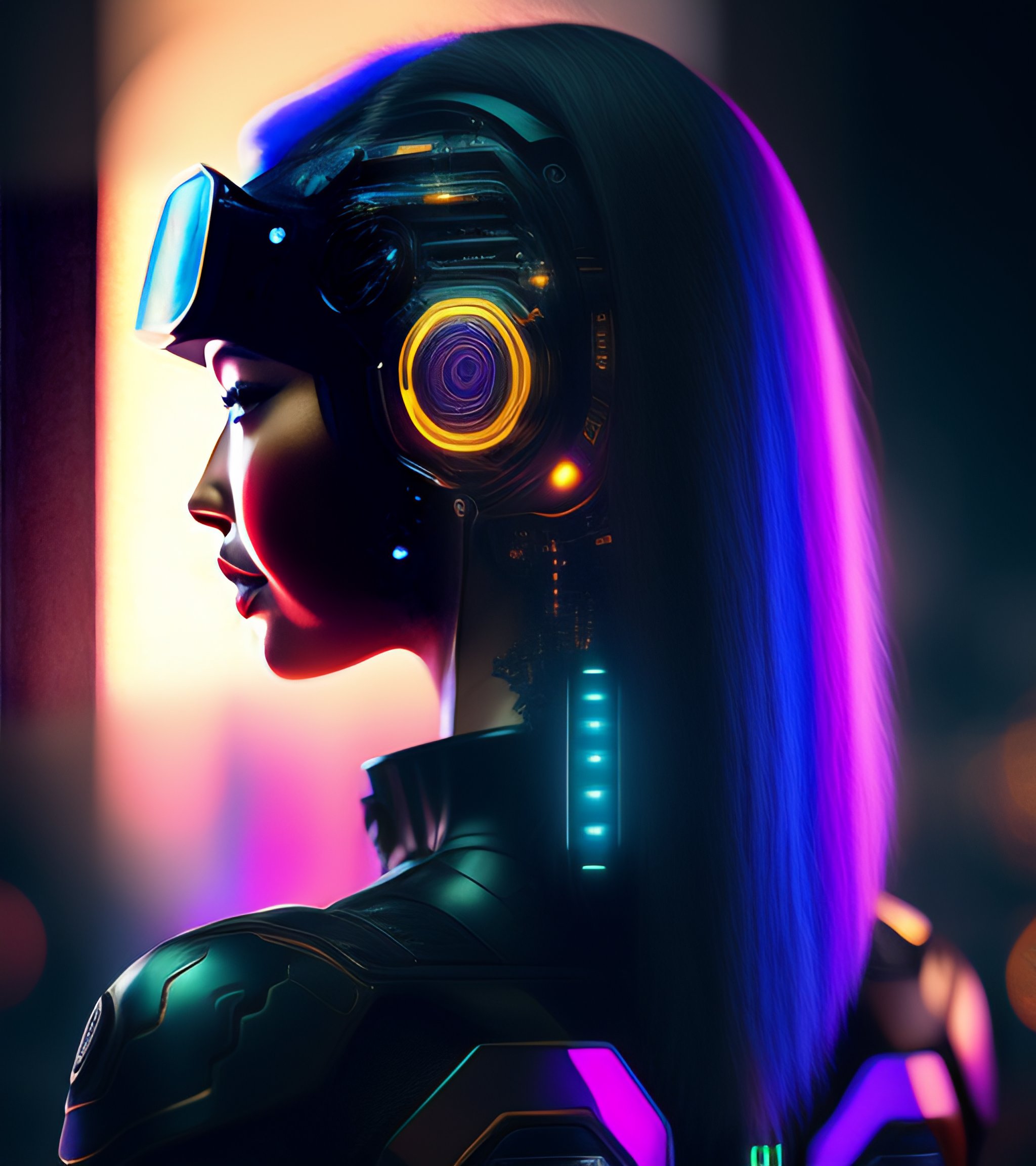 Lexica - Artificial intelligence system, hyper realistic, cyberpunk design