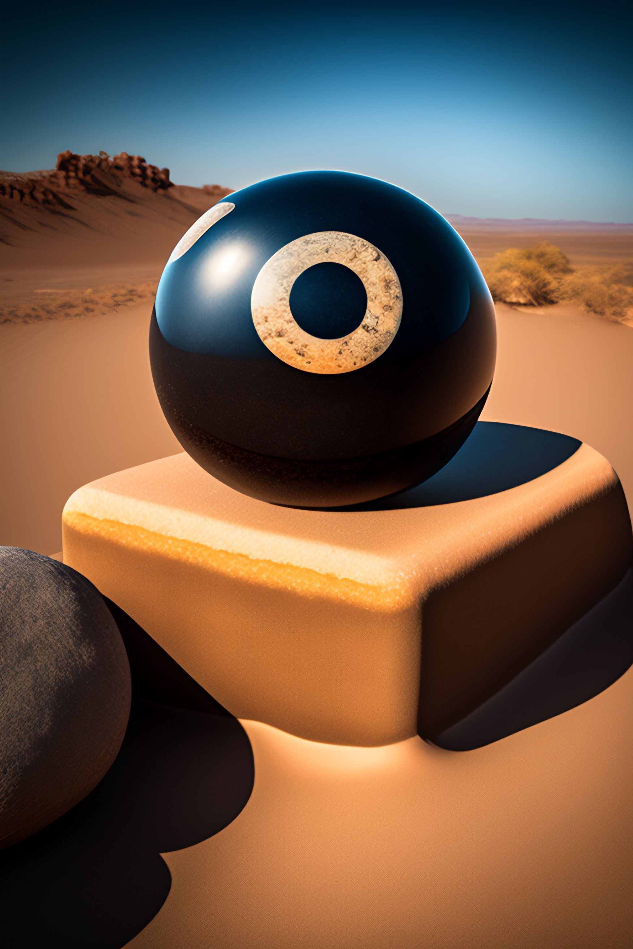 Lexica - Eight ball made of stone