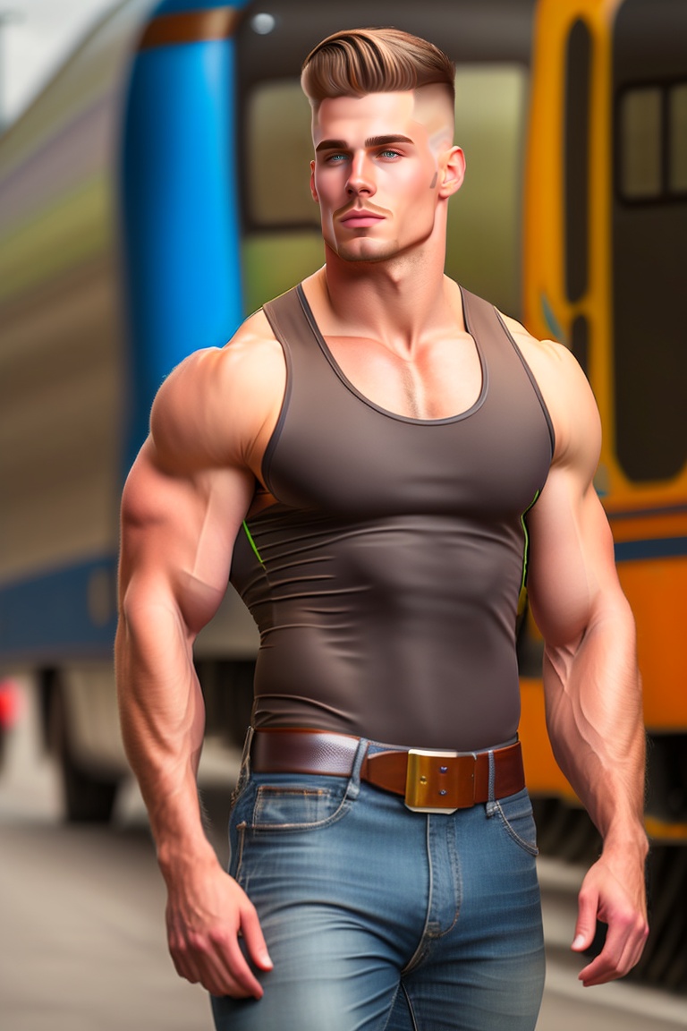 Lexica - Full body photography. a handsome masculin Russian looking men ...