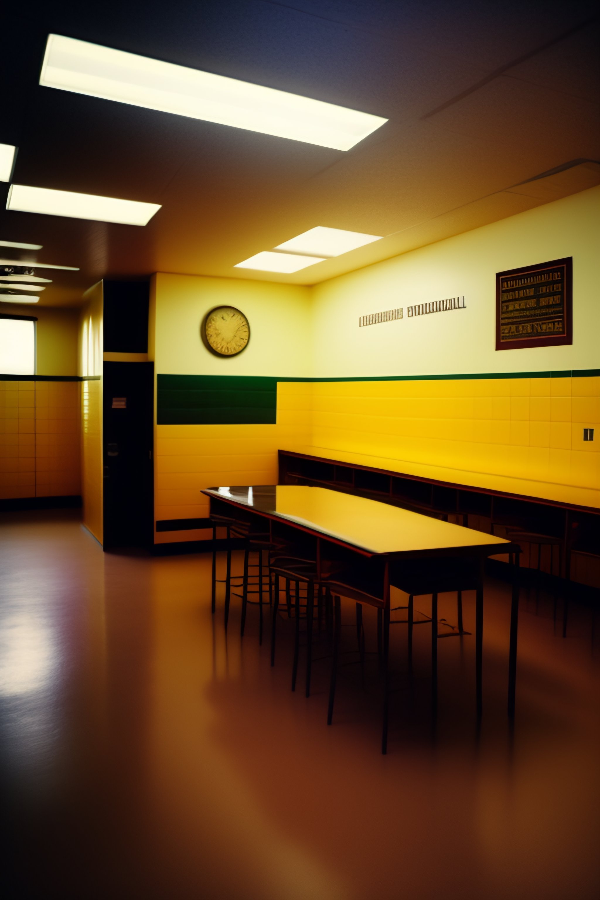 Lexica - Low quality photograph liminal space empty high school ...