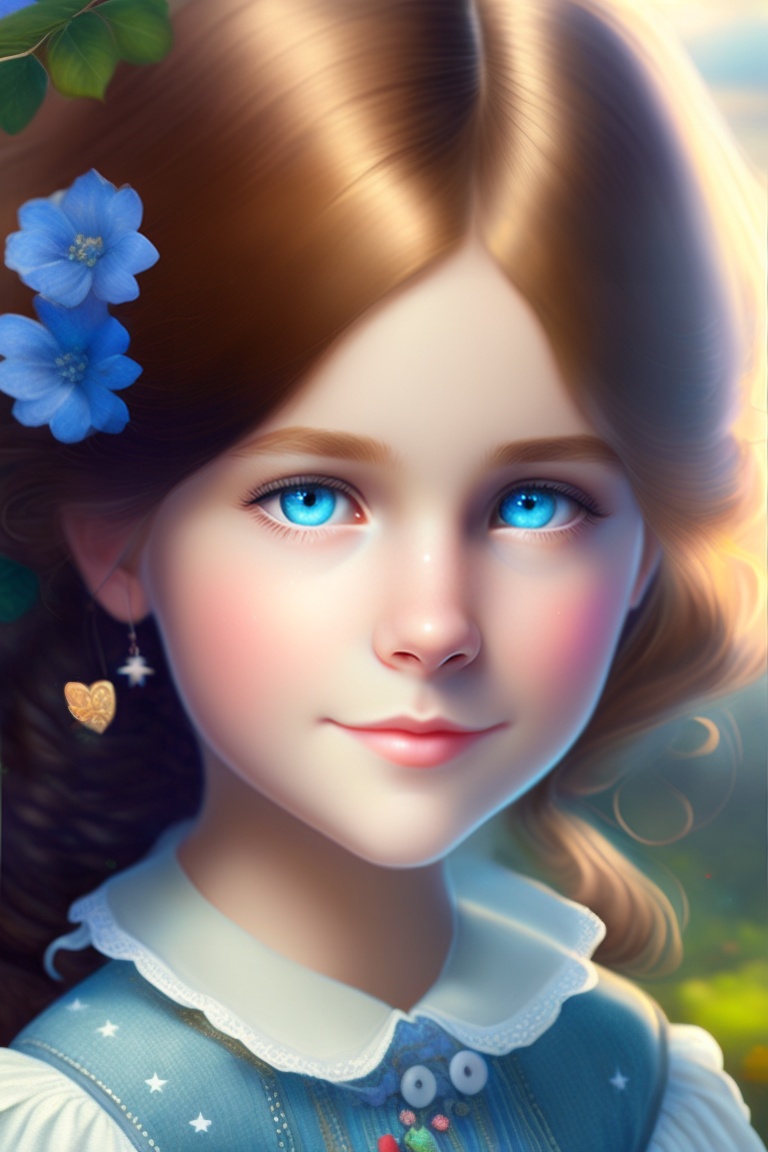 Lexica - Alice was a young girl with sparkling blue eyes that shone ...