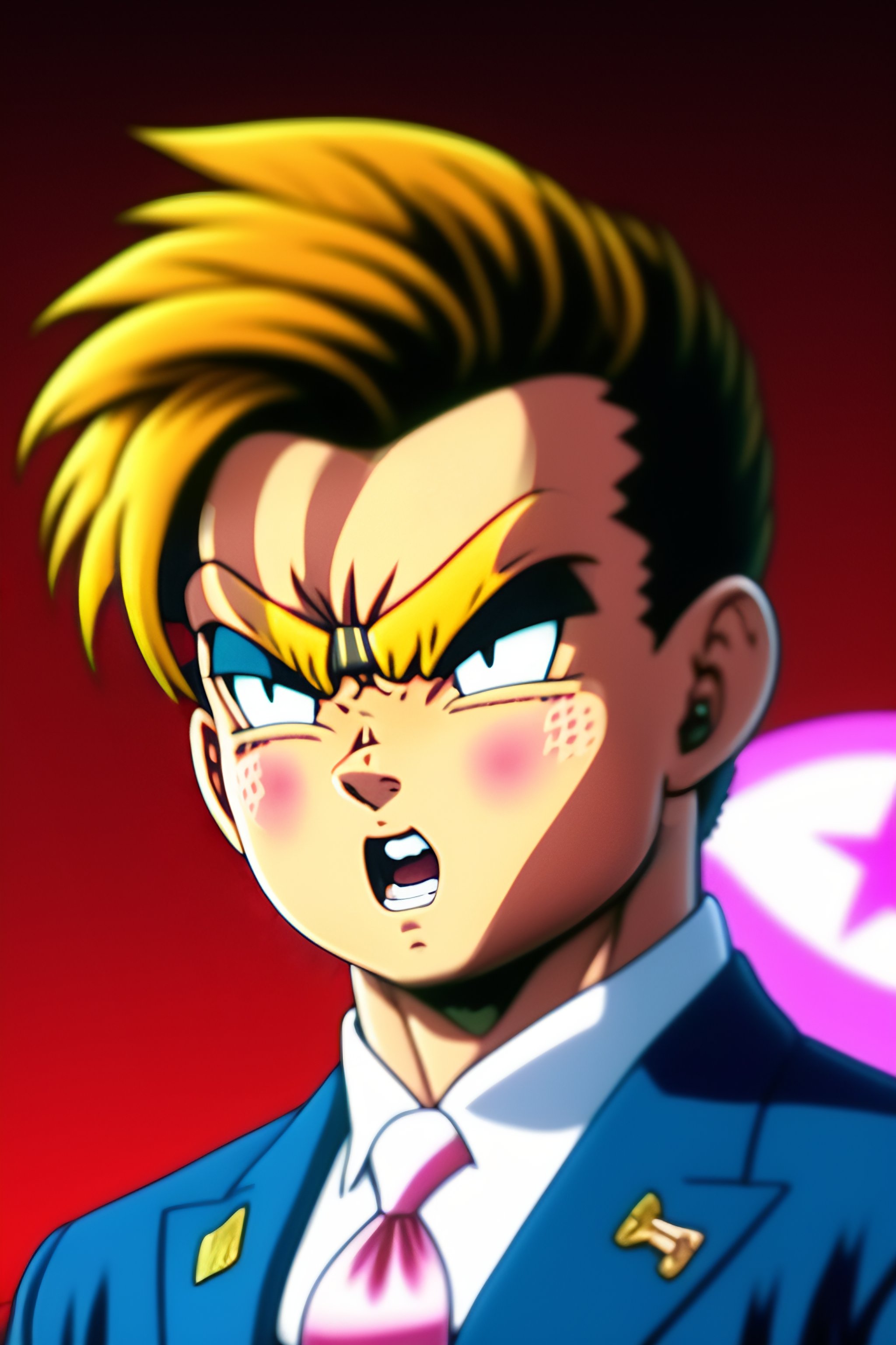 Lexica - Donald trump in the anime style of Akira Toriyama.