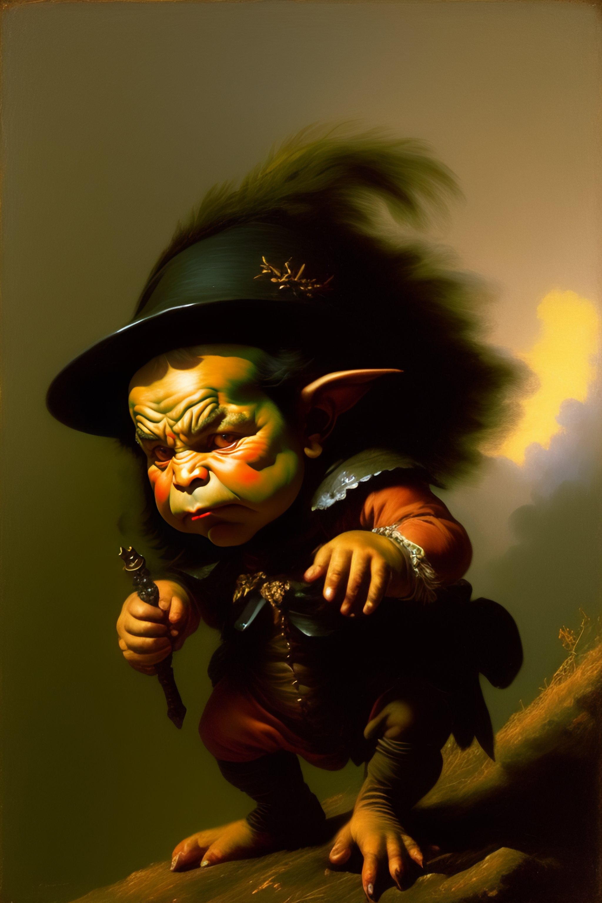 Lexica - Style of Francisco Goya, hobgoblins, painting