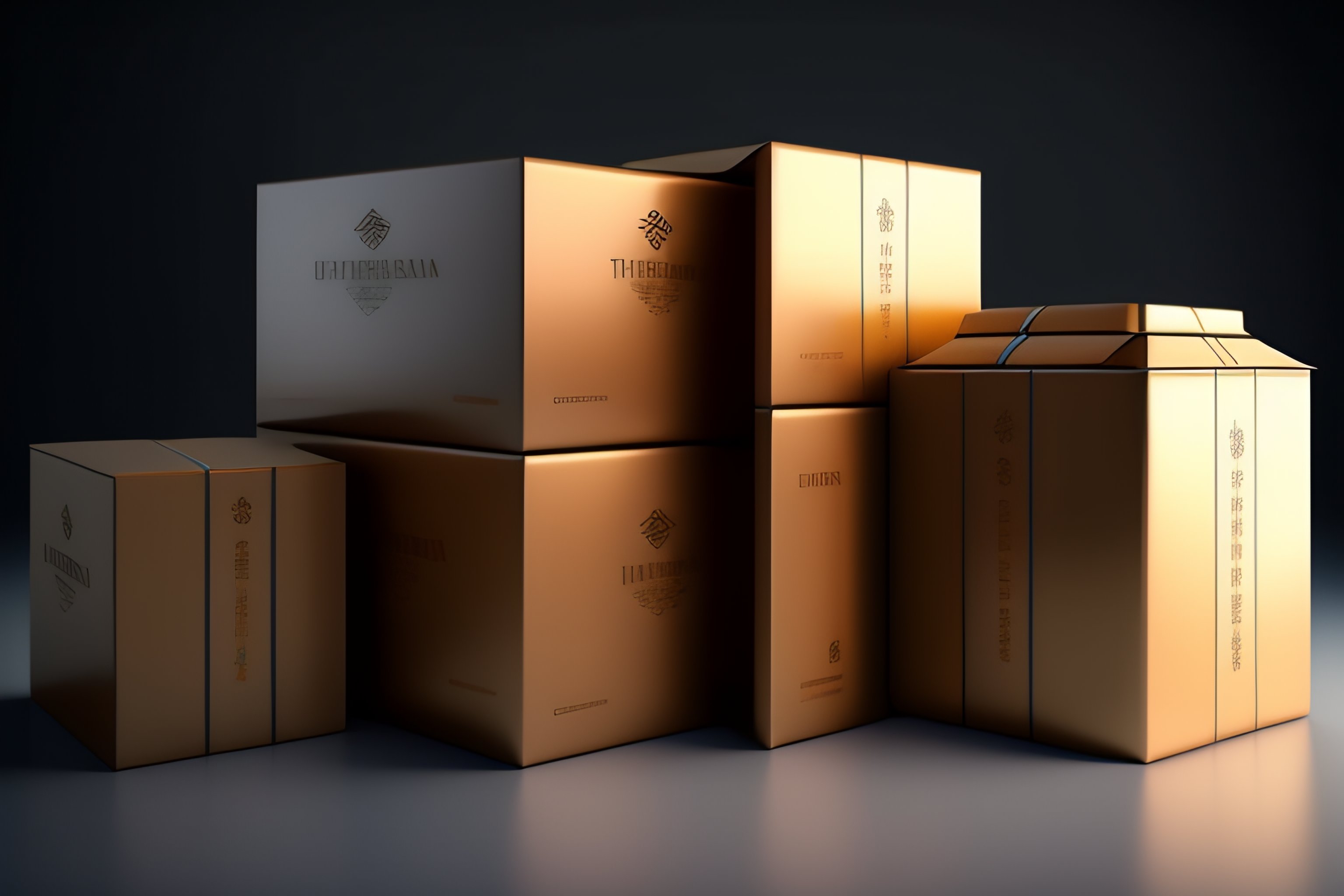 Lexica - Boxes in stock on China, perfect composition, hyperrealistic ...