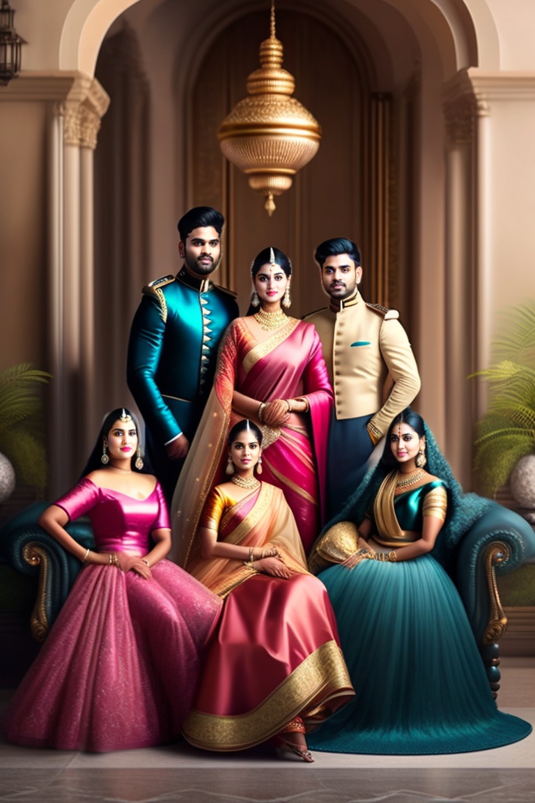 Lexica - Image: Rohit's affluent family in their lavish house, showing a stark contrast to Jhuma ...