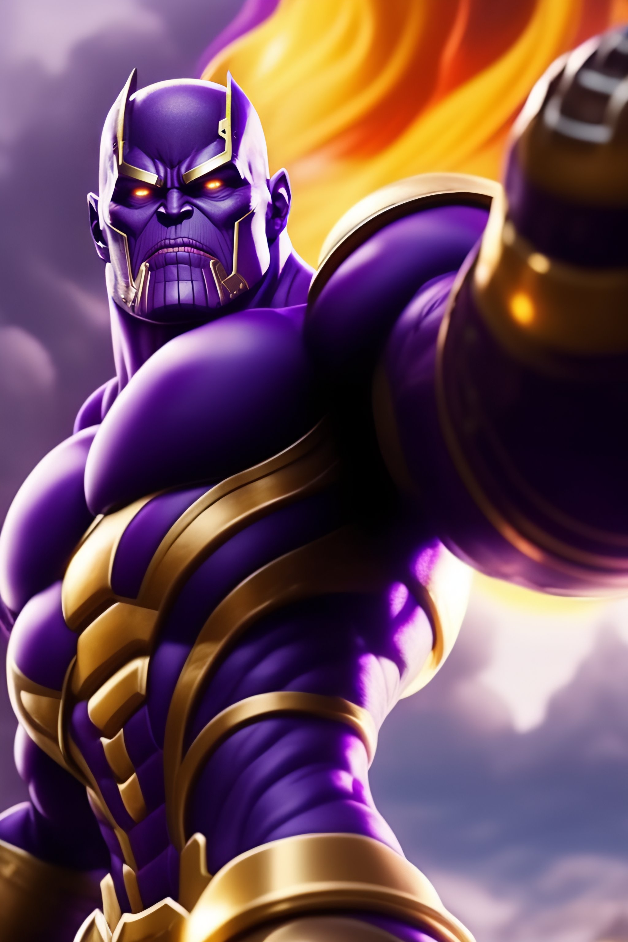 Lexica - Thanos fighting saitama