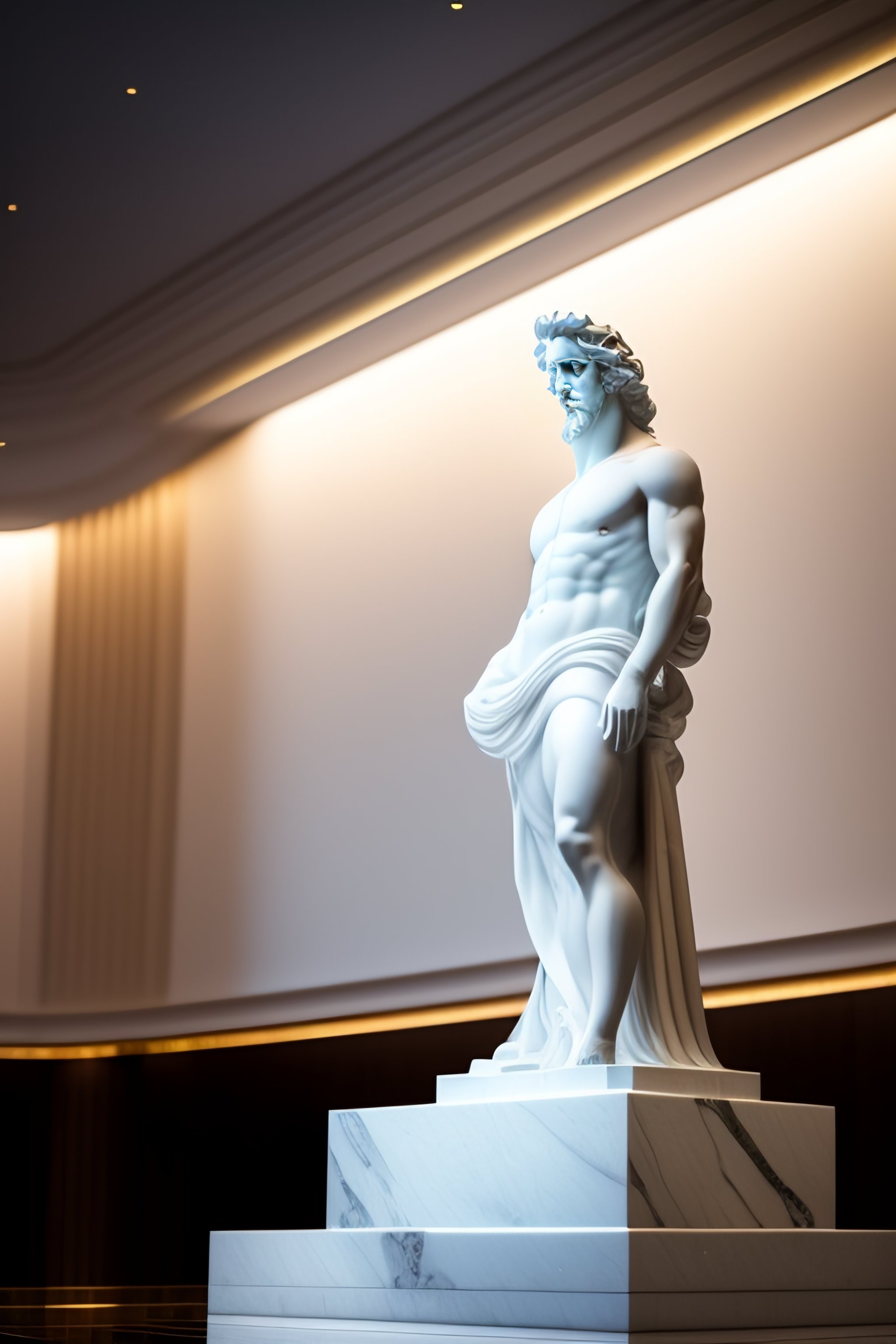 Lexica - Photo of a marble statue of Rick Sanchez, gleaming ...