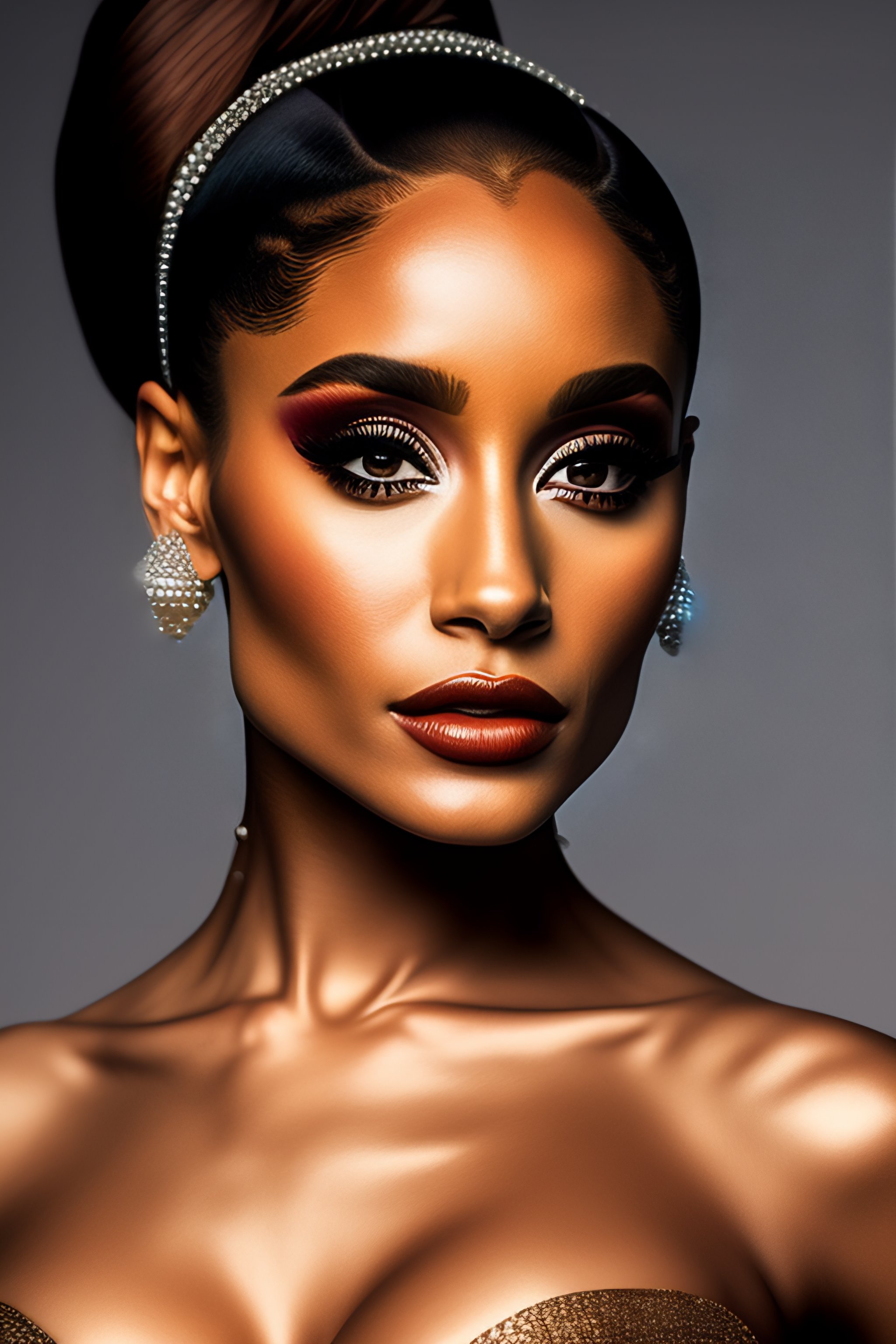 Lexica - Ariana grande wearing a risque outfit made from cling film ...