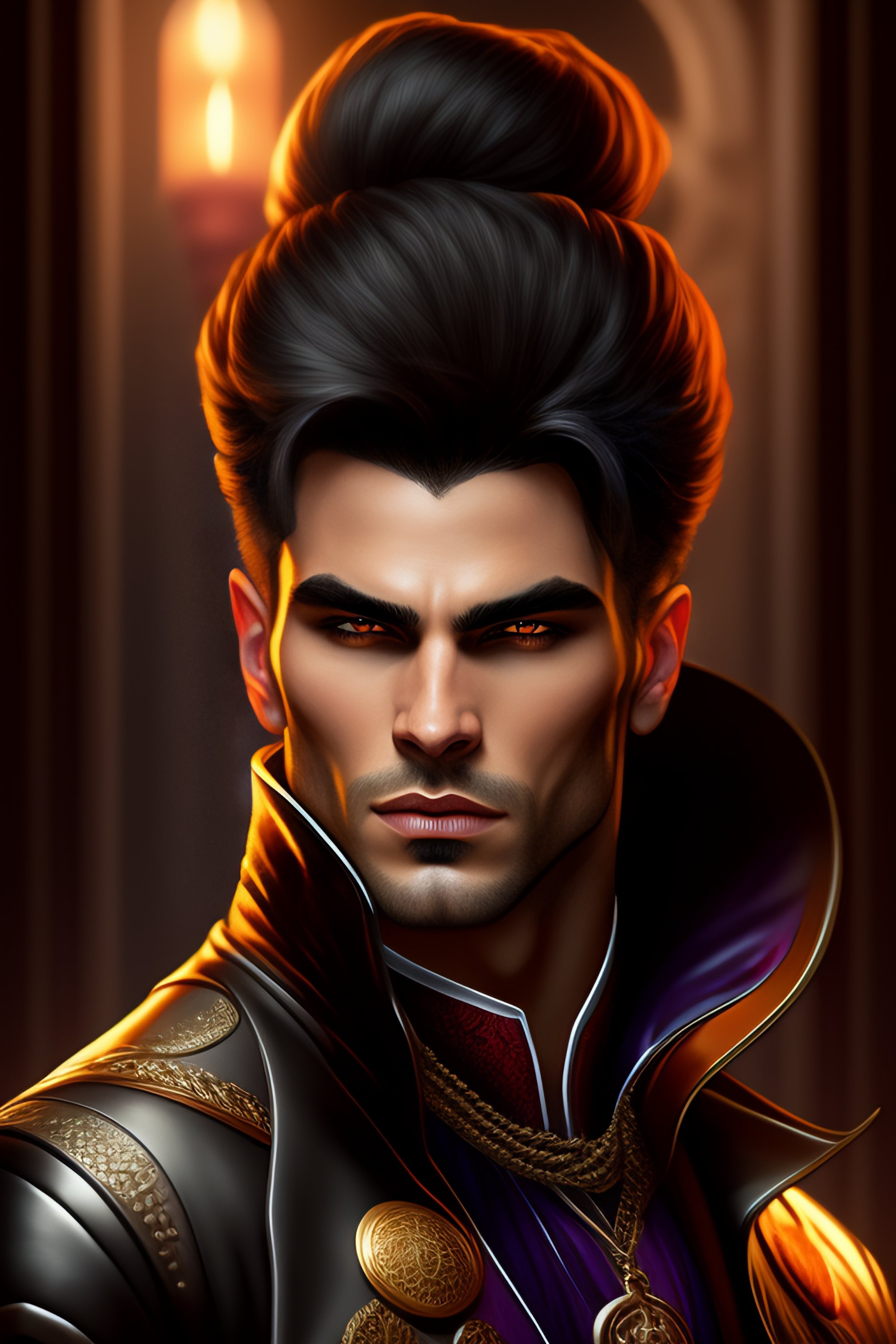 Lexica - Portrait of athletic male vampire, gorgeous, detailed face ...