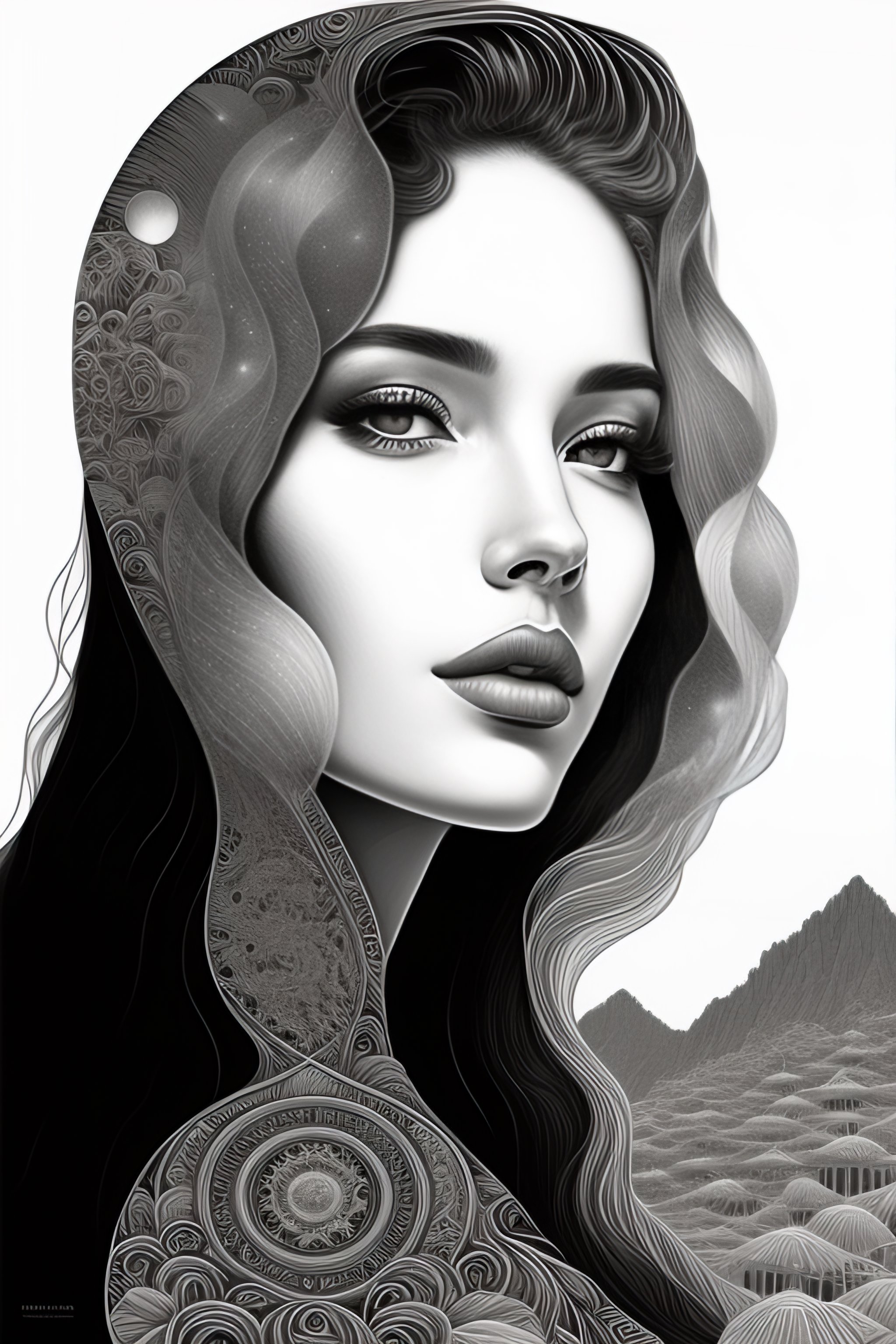 Lexica - Mandelbulb portrait of a beautiful woman by apollonia ...