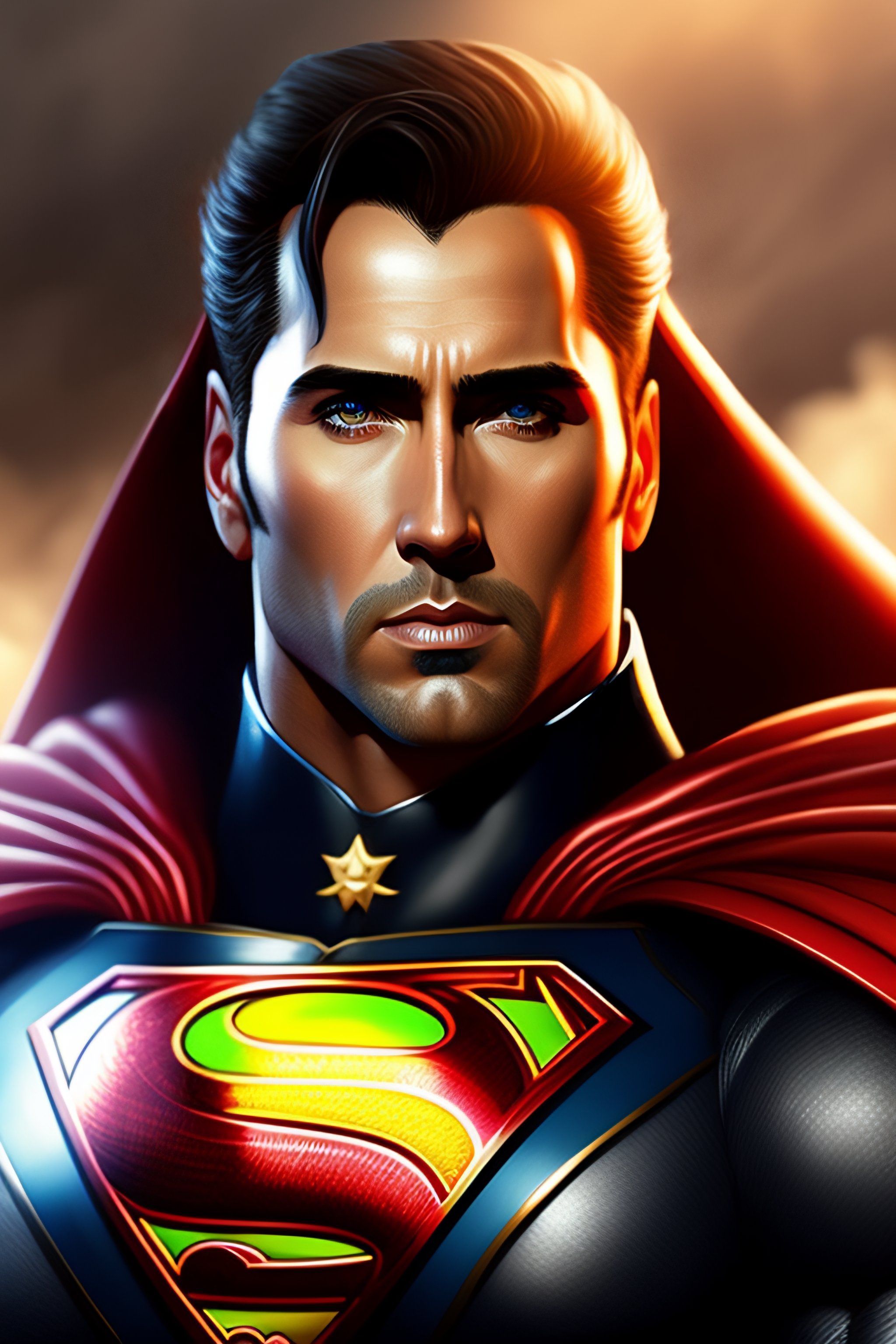 Lexica - Portrait of a warhammer superman, epic, tragic, military art ...