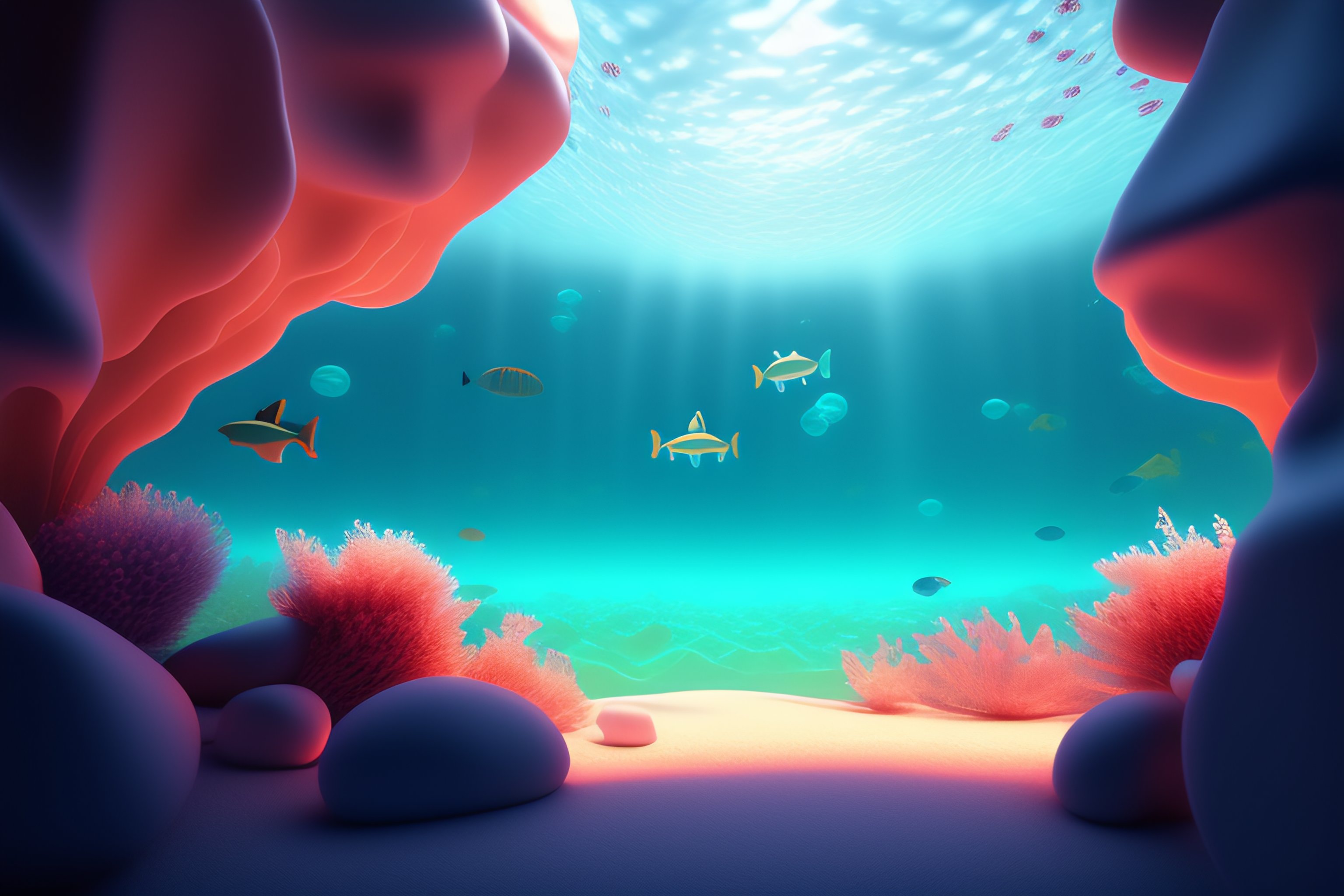 Lexica - Organic cellular molecular environment 3d render, beeple ...