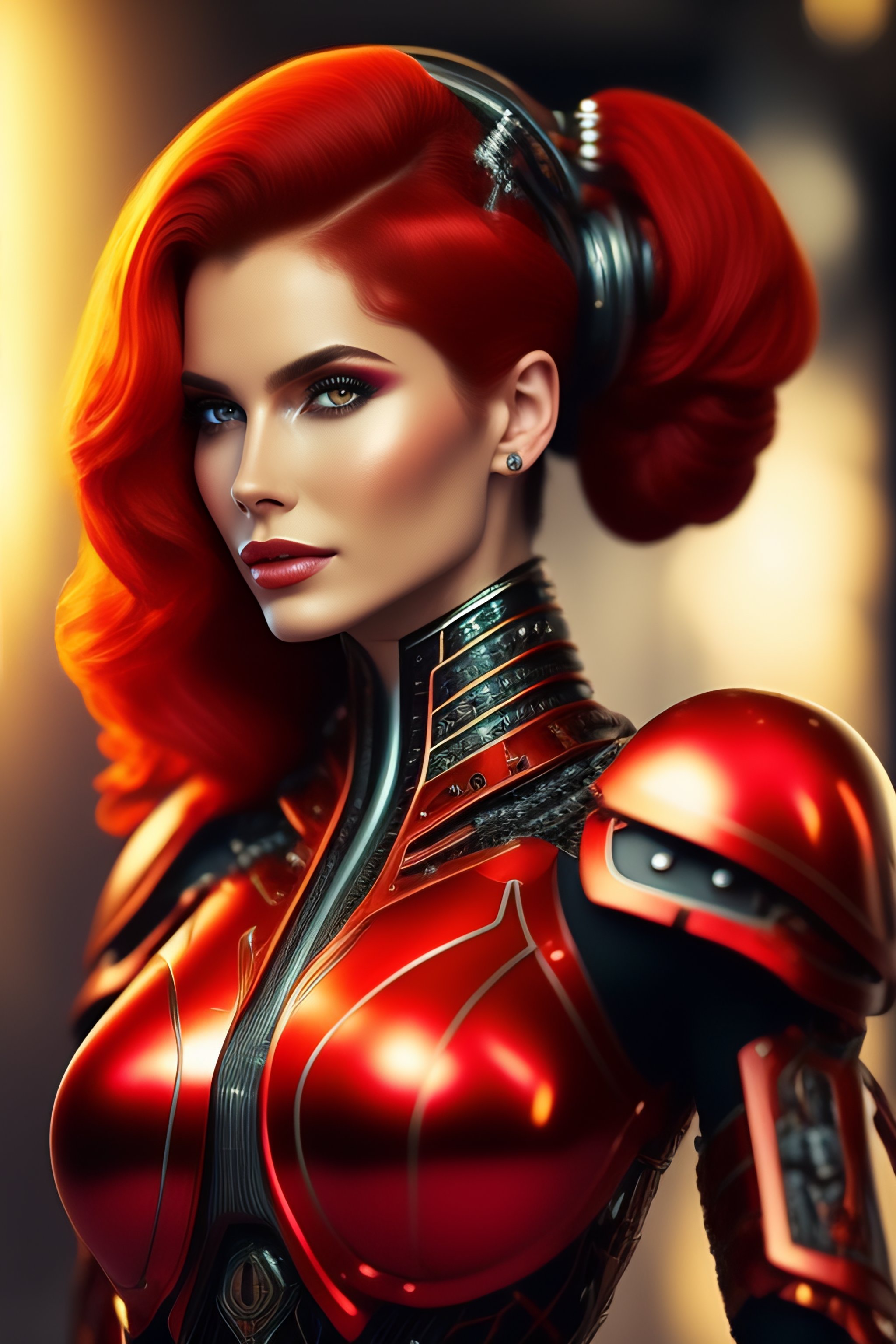 Lexica - An extremely complex and advanced cyborg chassis red and kind ...