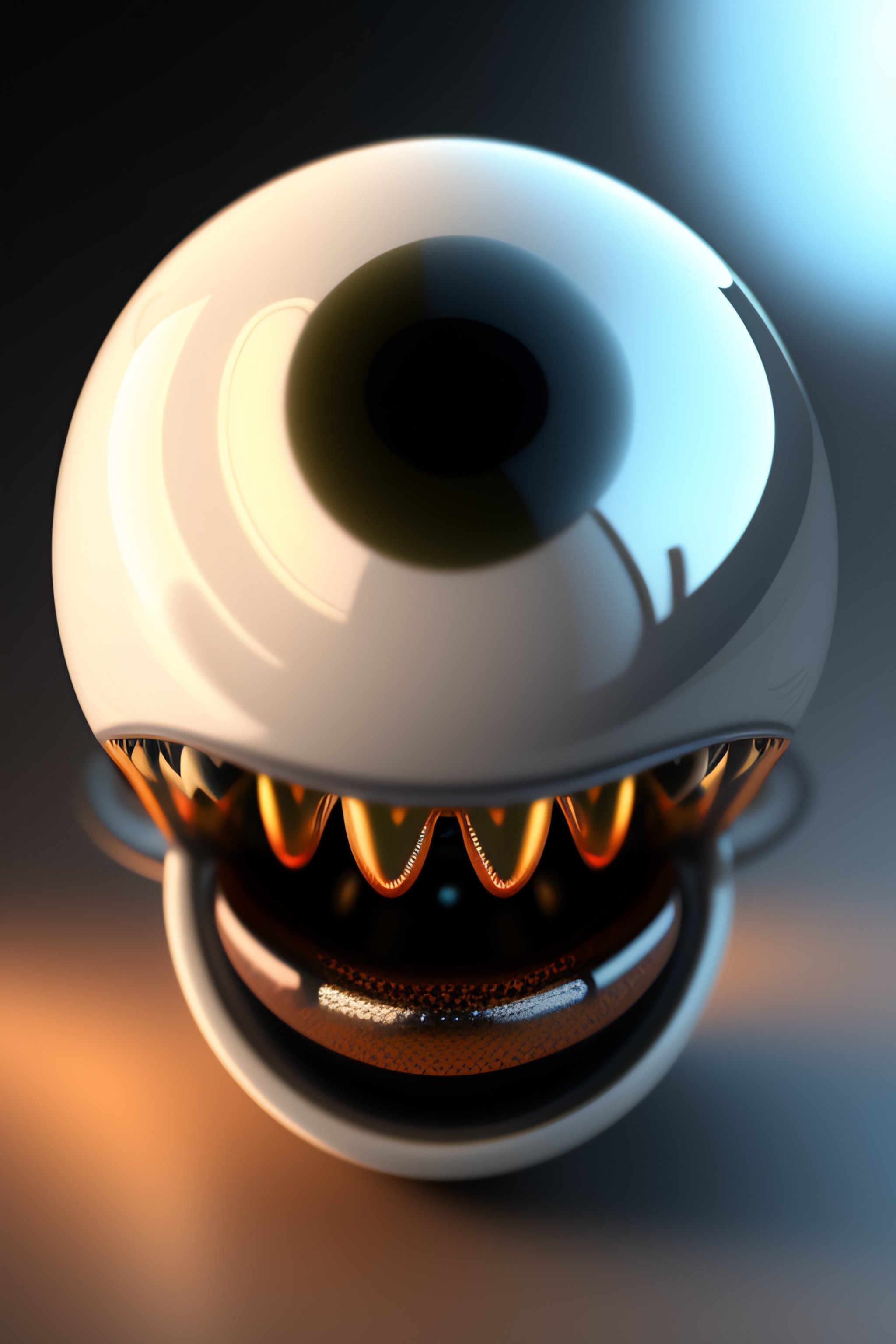 Lexica - Eyeball with teeth 8k volumetric lighting octane render ultra ...
