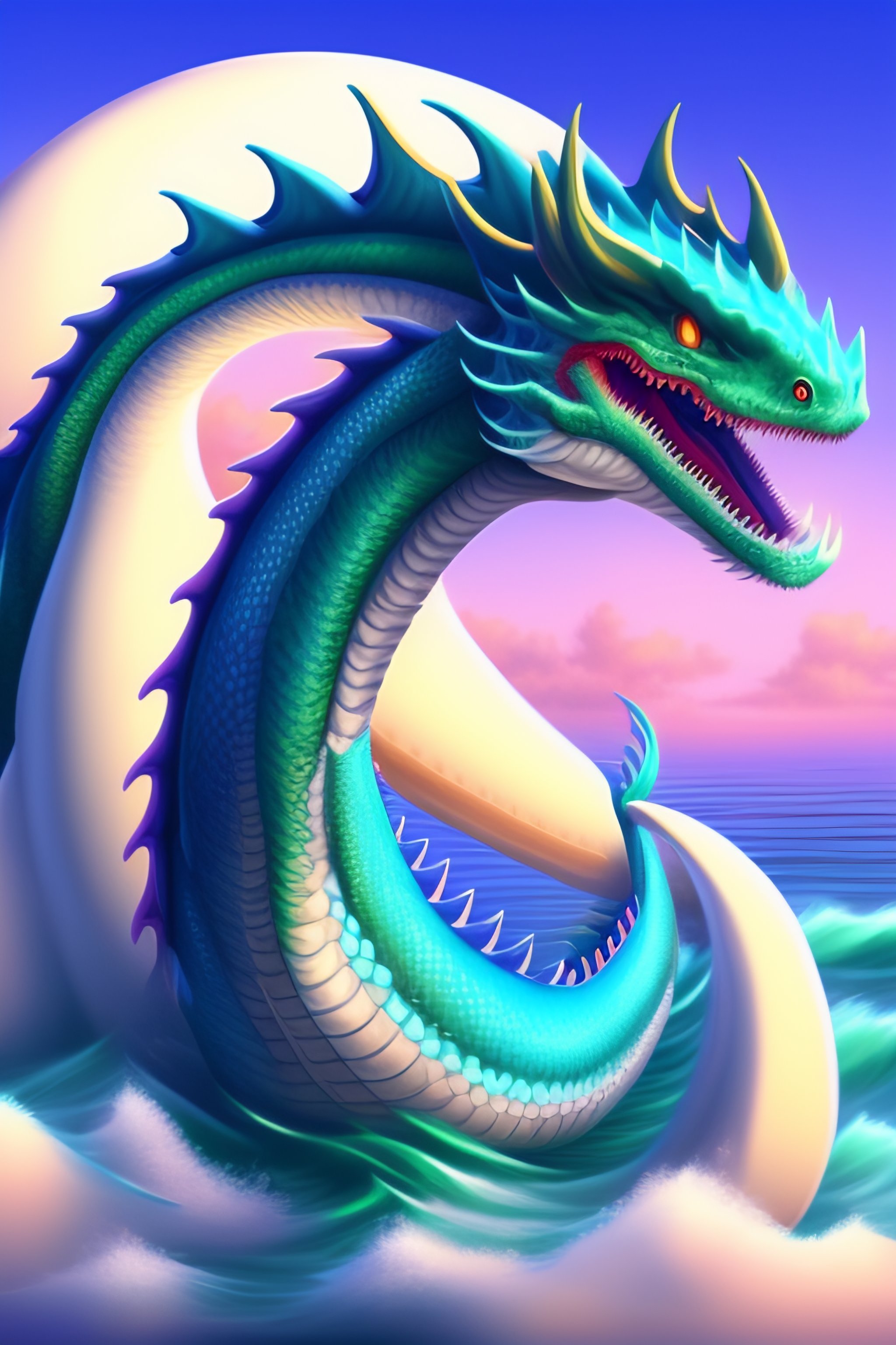 Lexica - A ferocious creature that looks like a giant sea serpent ...