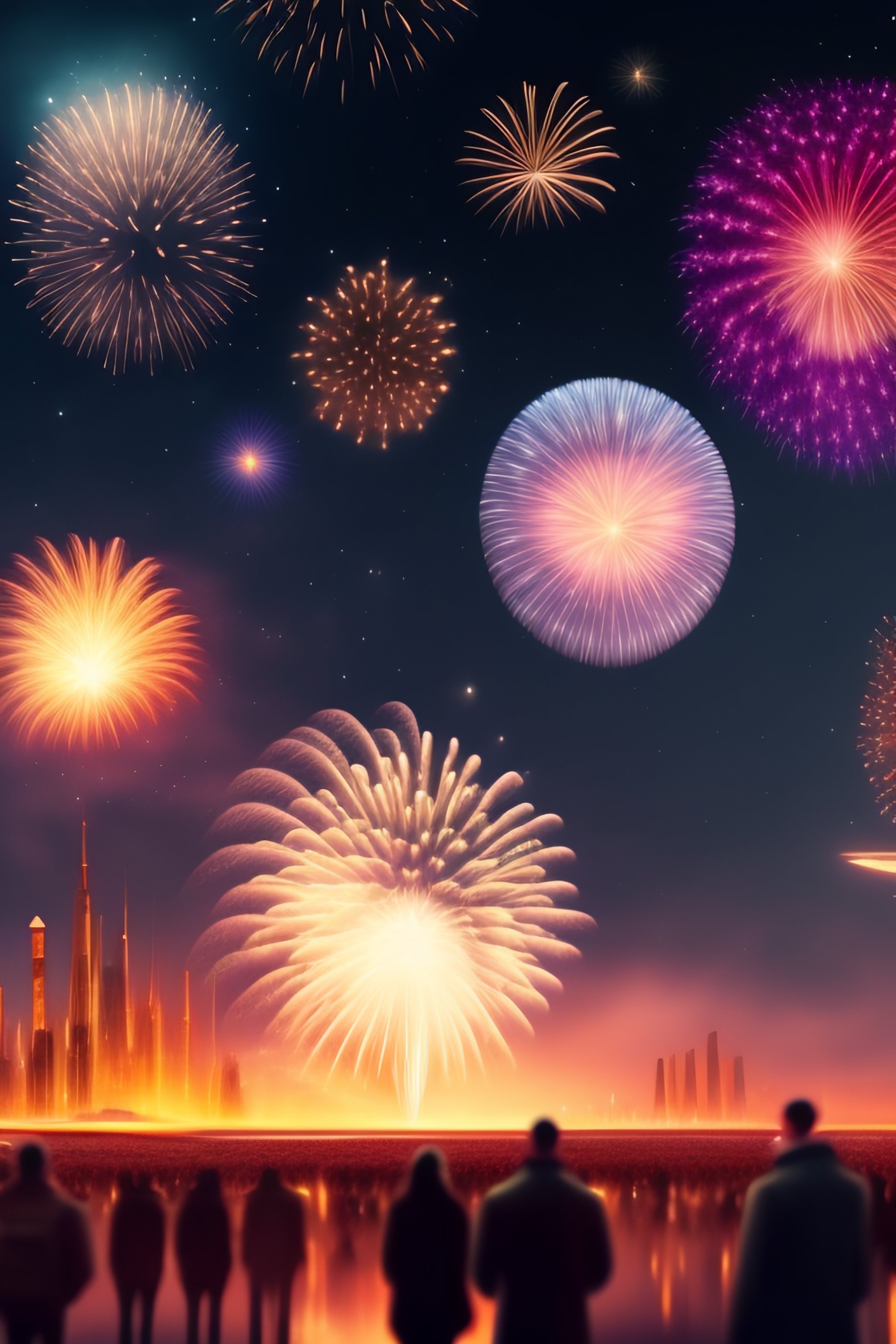 Lexica - A new year's eve celebration with a crowd of people ...
