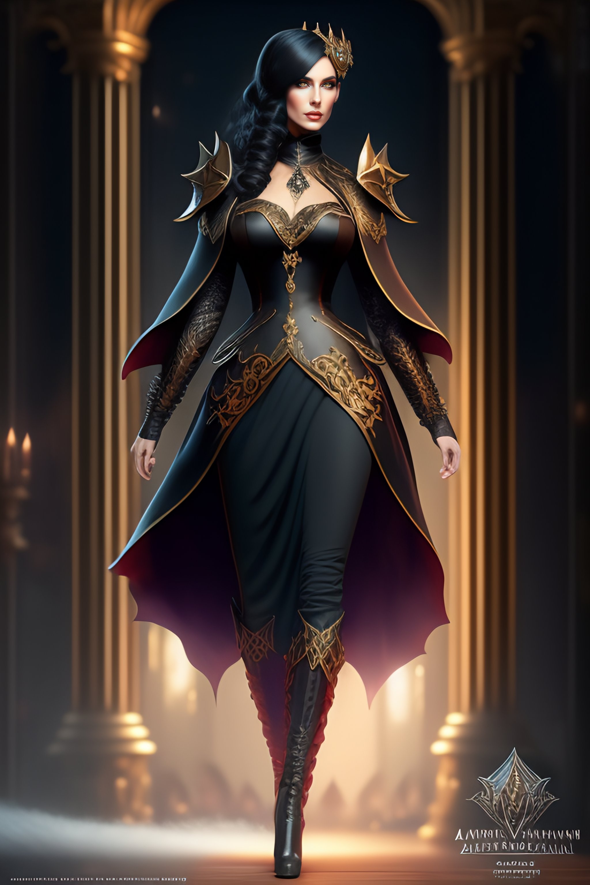 Lexica - Gothic necromancer queen, german WWII officer tight-fitting ...