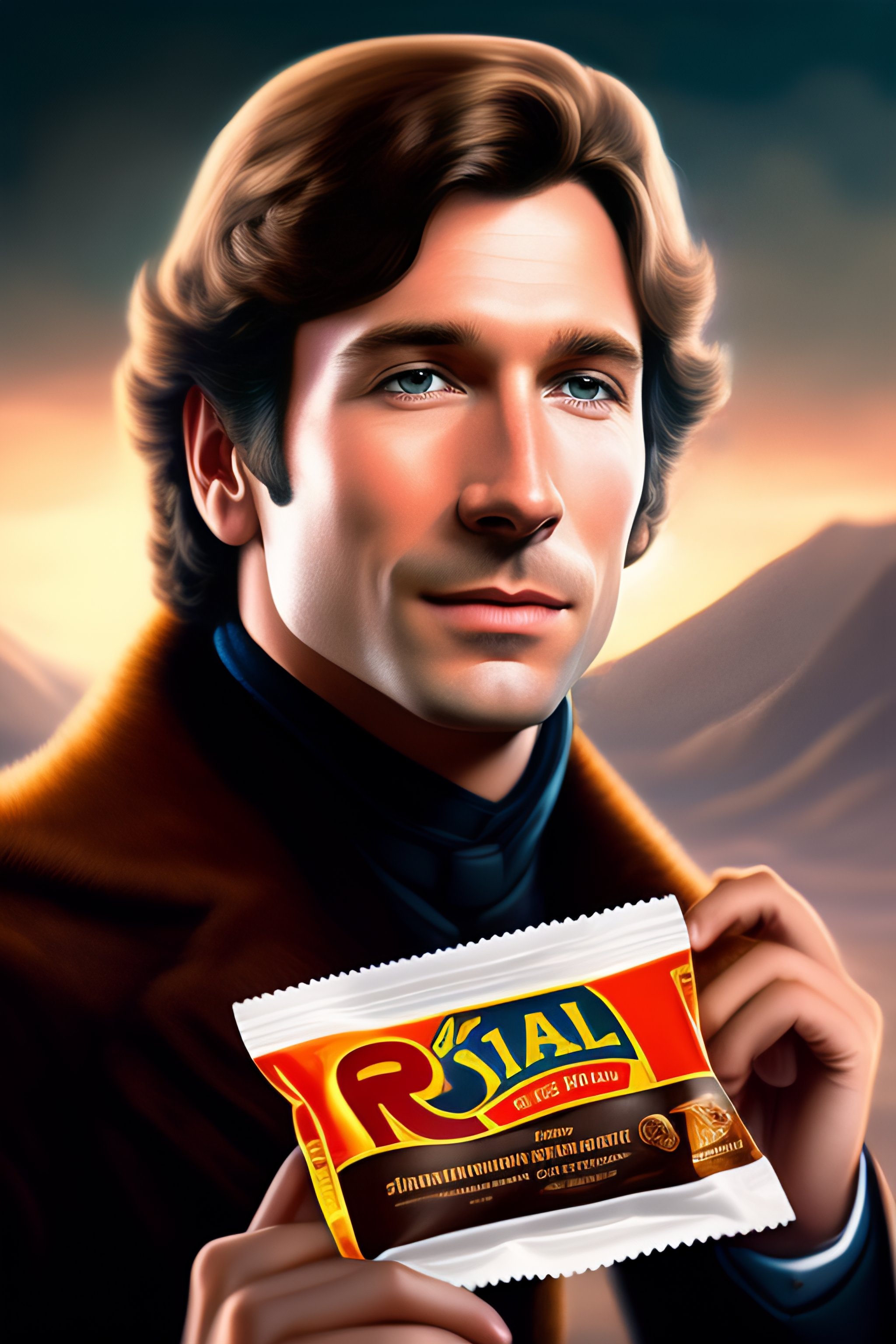 Lexica - Portrait of hans solo with a packet of rolos