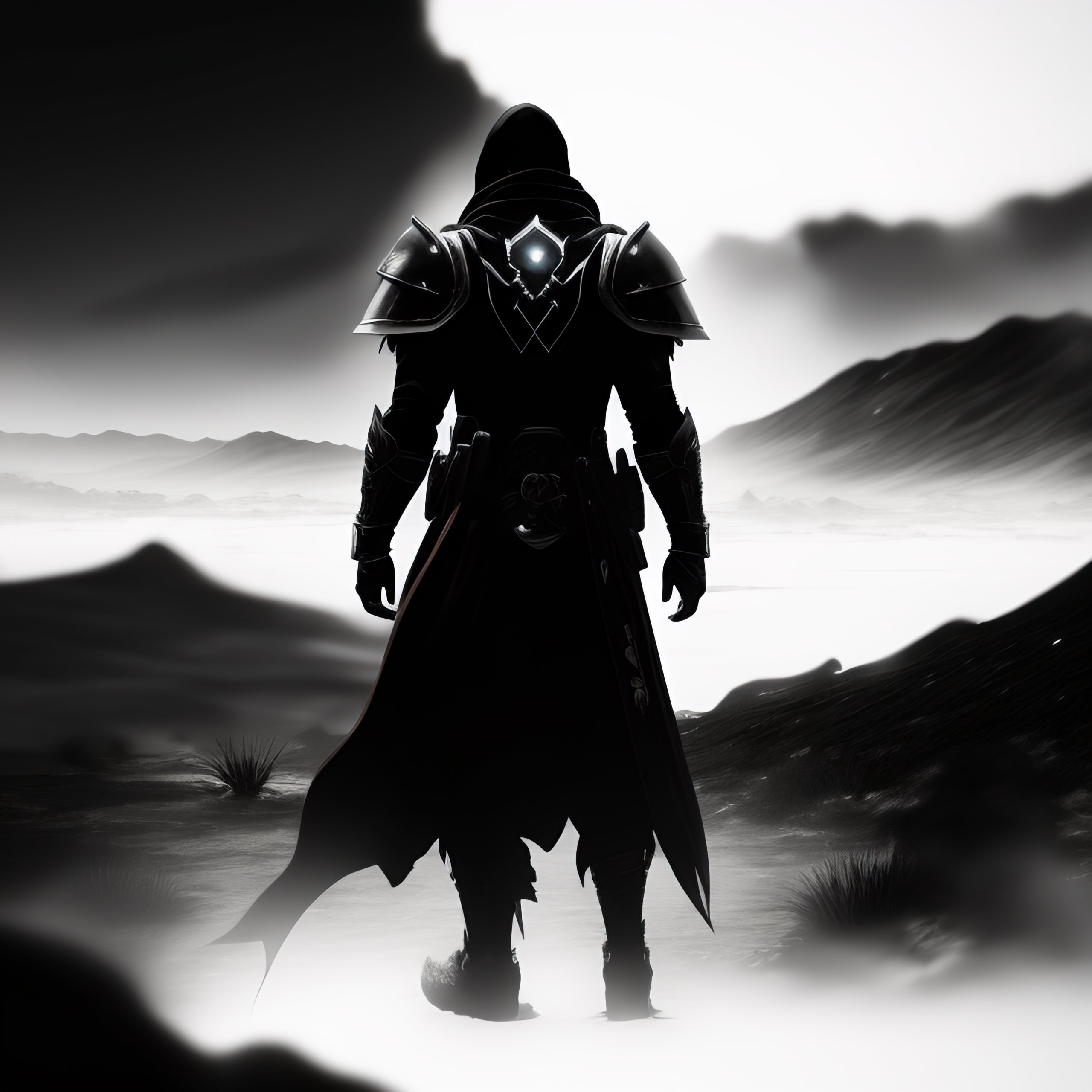 Lexica - Hand scketch of a destiny 2 character at midnight. in a ...