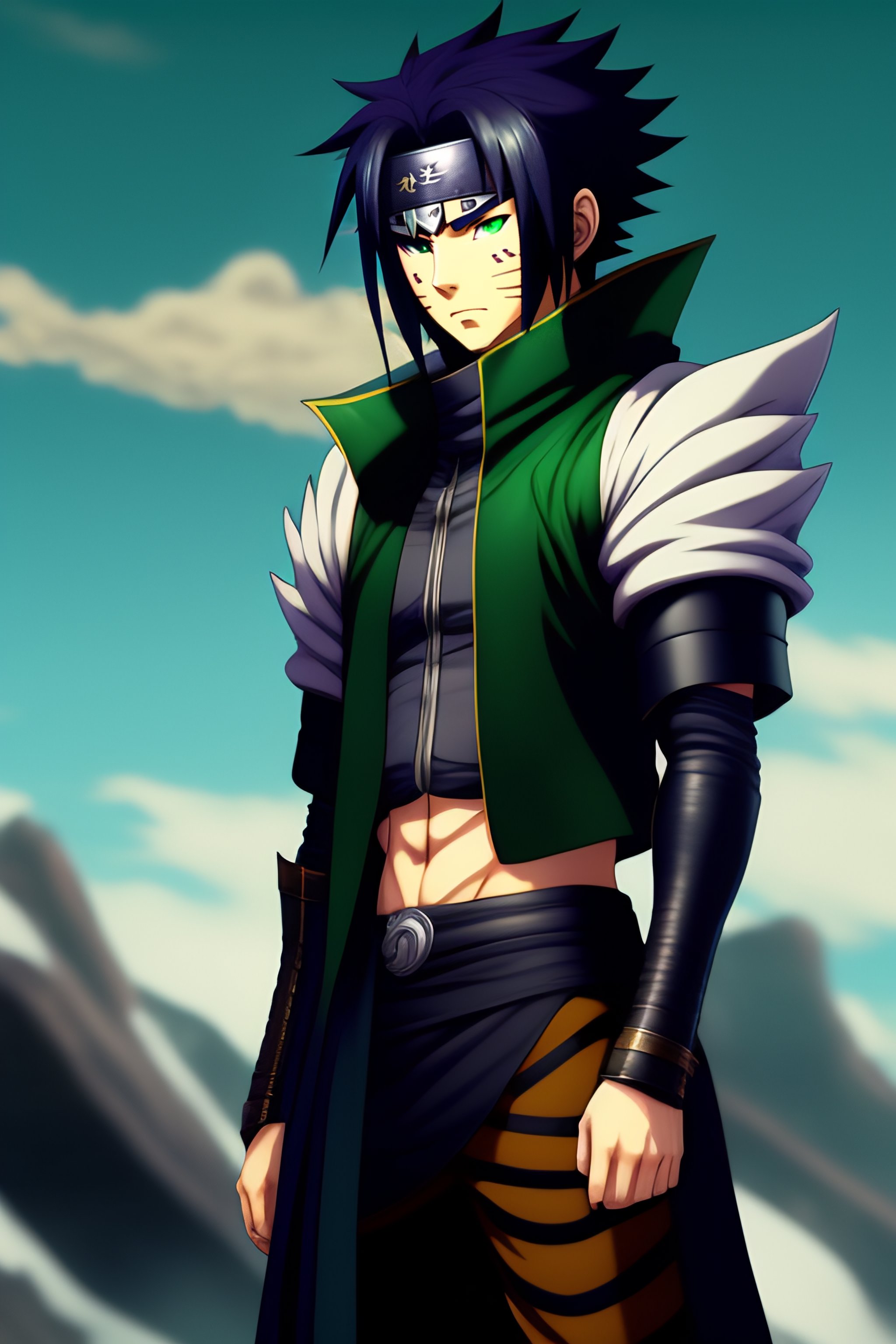 Lexica - Naruto anime character, muscular build, chiseled features ...