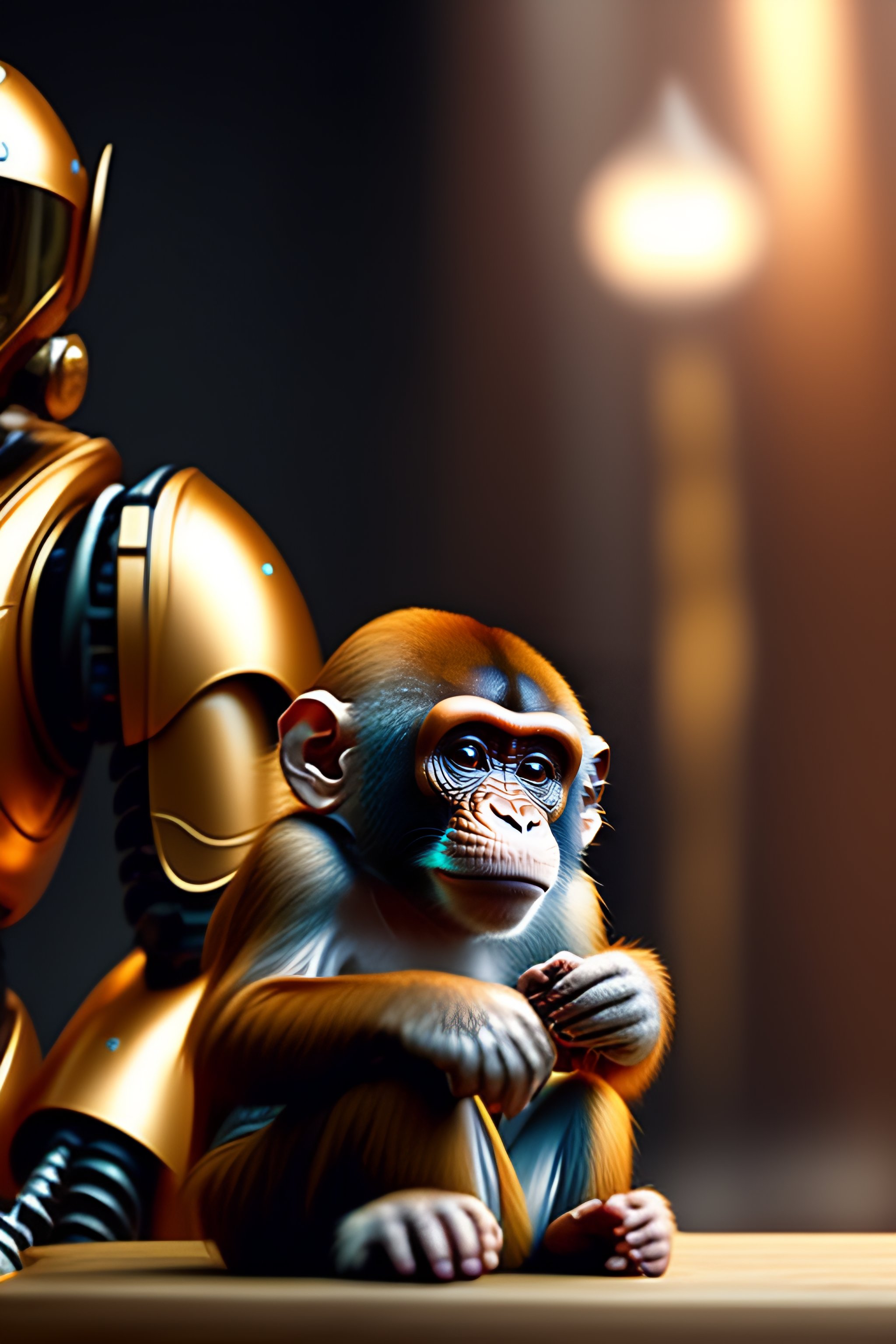 Lexica - A monkey talking with a robot
